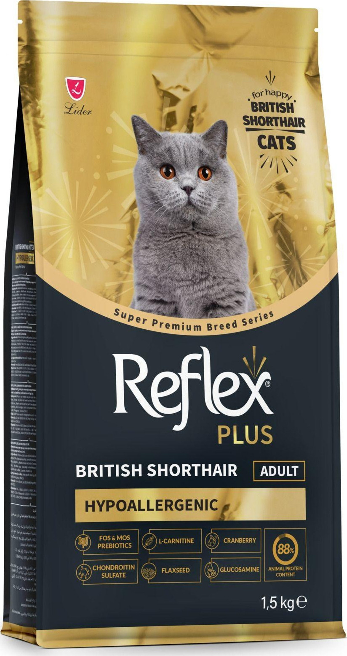 Reflex Plus British Shorthair Yetişkin Kedi Maması 1.5 Kg - idefix