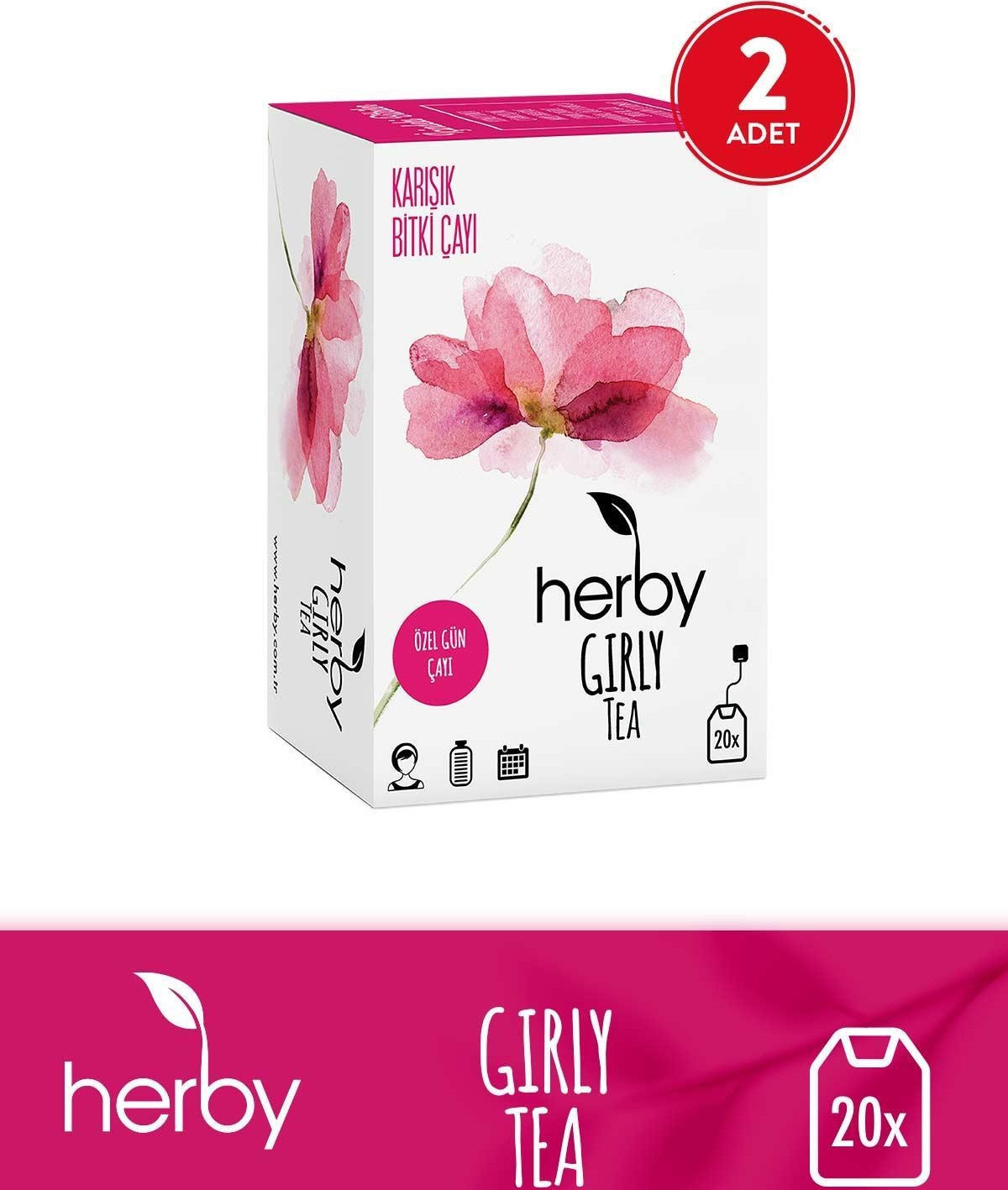 Herby Girly Tea Regl Dönemine Özel Rahatlatıcı Bitki Çayı 2'li Paket ...