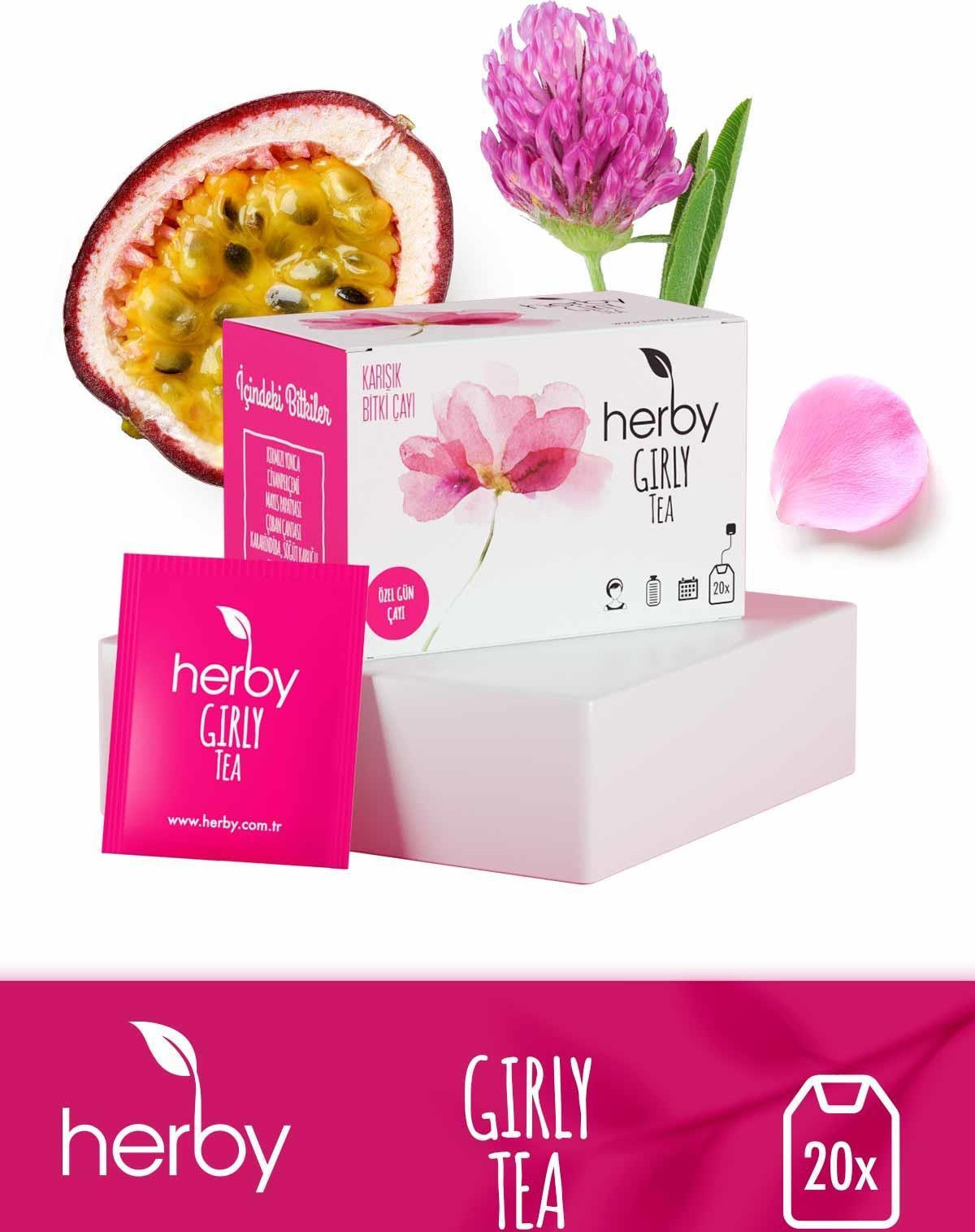 Herby Girly Tea Regl Dönemine Özel Rahatlatıcı Bitki Çayı - idefix