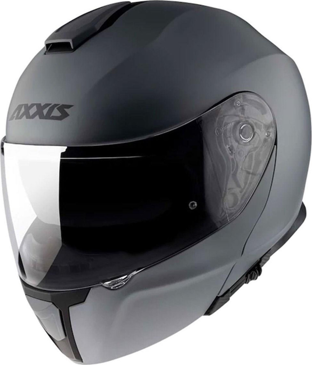 Axxis Gecko Sv Solid Matt Grey Çene Açilir Motosiklet Kaskı - idefix