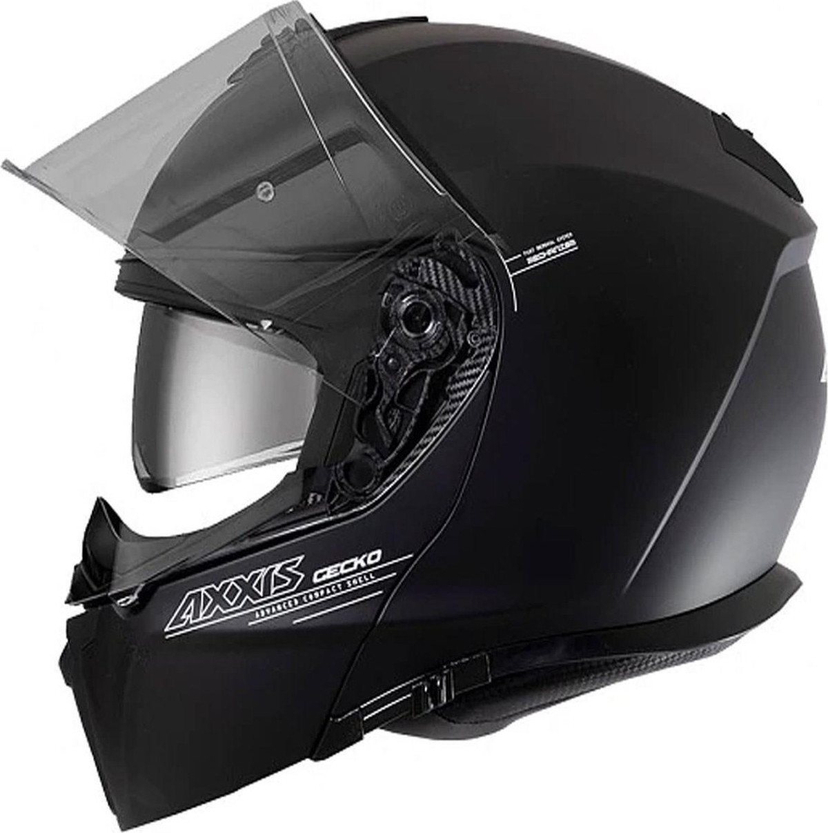 Axxis Gecko Sv Solid Matt Black Çene Açilir Motosiklet Kaskı - idefix