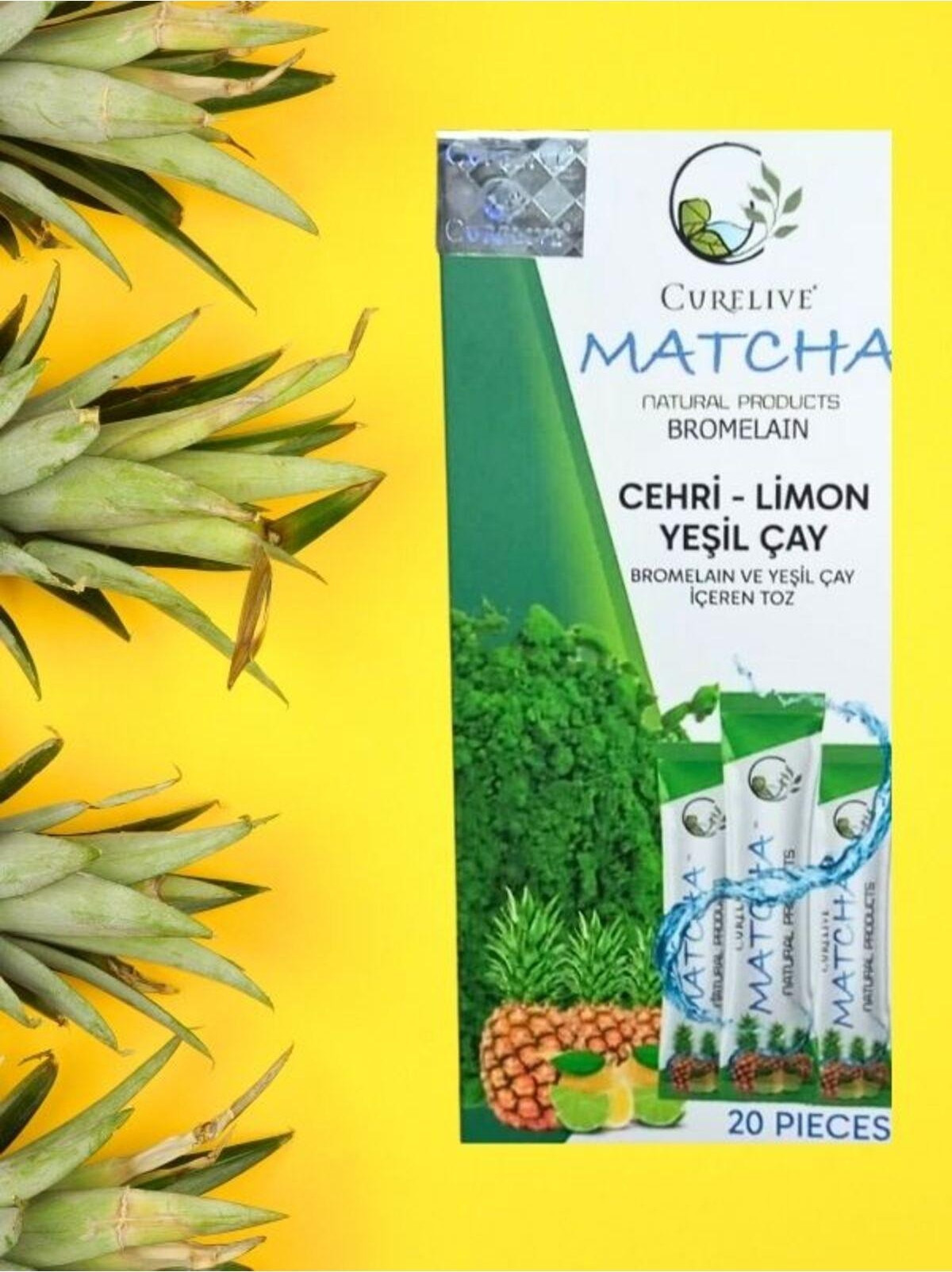 Aleyna Baharat Curalive Matcha Detox. Matcha Ananas Bromelain Yeşilçay ...