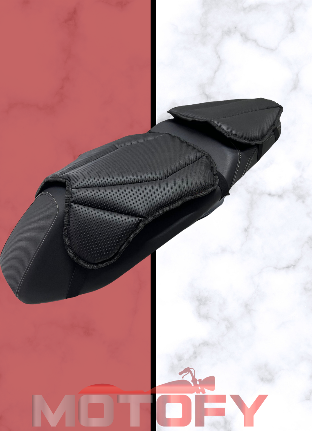 Universal 2 Parçalı Motosiklet Konfor Sele Kılıfı Visco Sünger - idefix