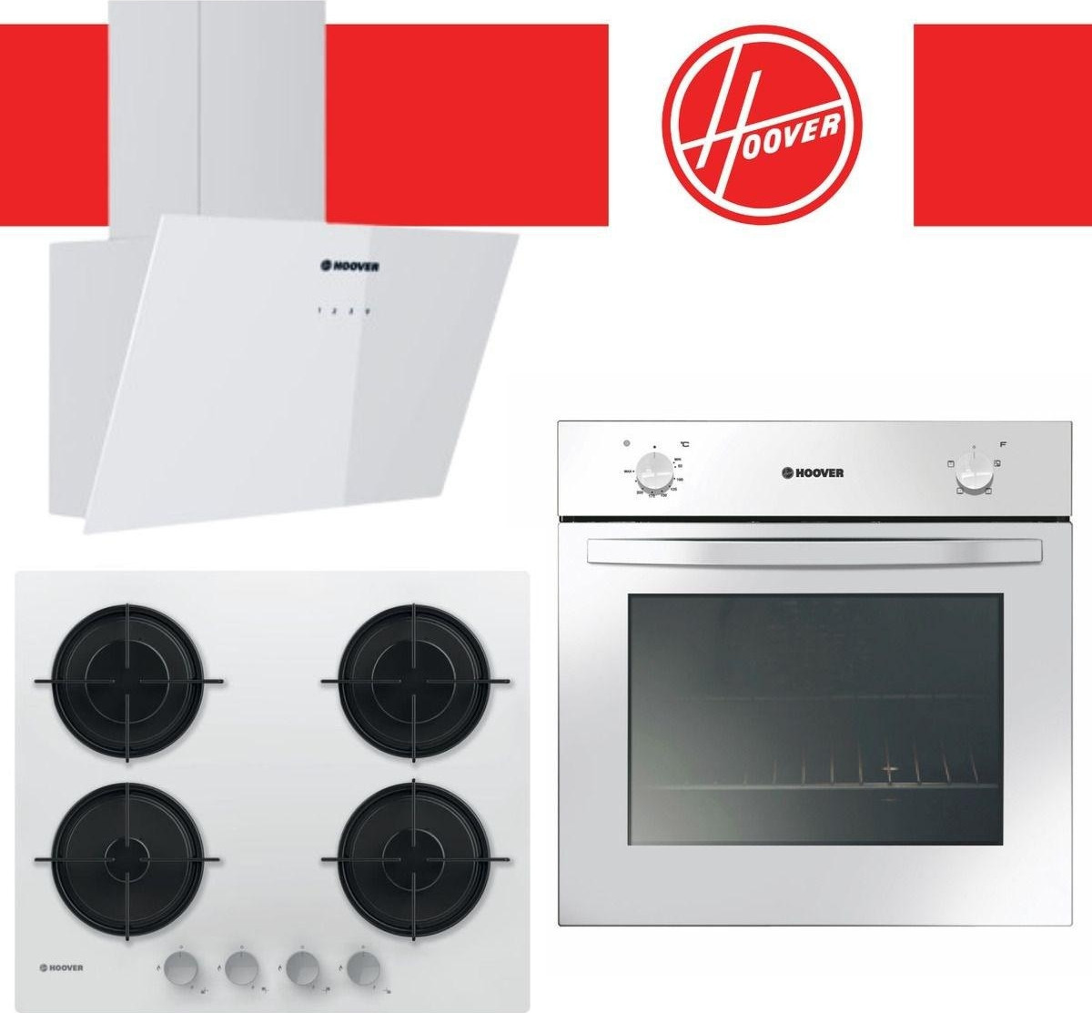 Hoover 20-4 Beyaz Cam 3'lü Ankastre Set (hdg6c1gwtk-hvwm6mw-hon100w)