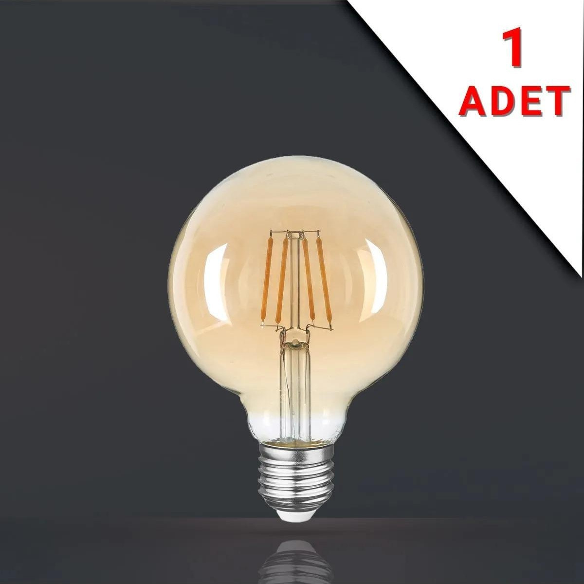 Rustik Led Ampül E27 Duy G95 Glop Model 1 Adet 4 Watt - idefix