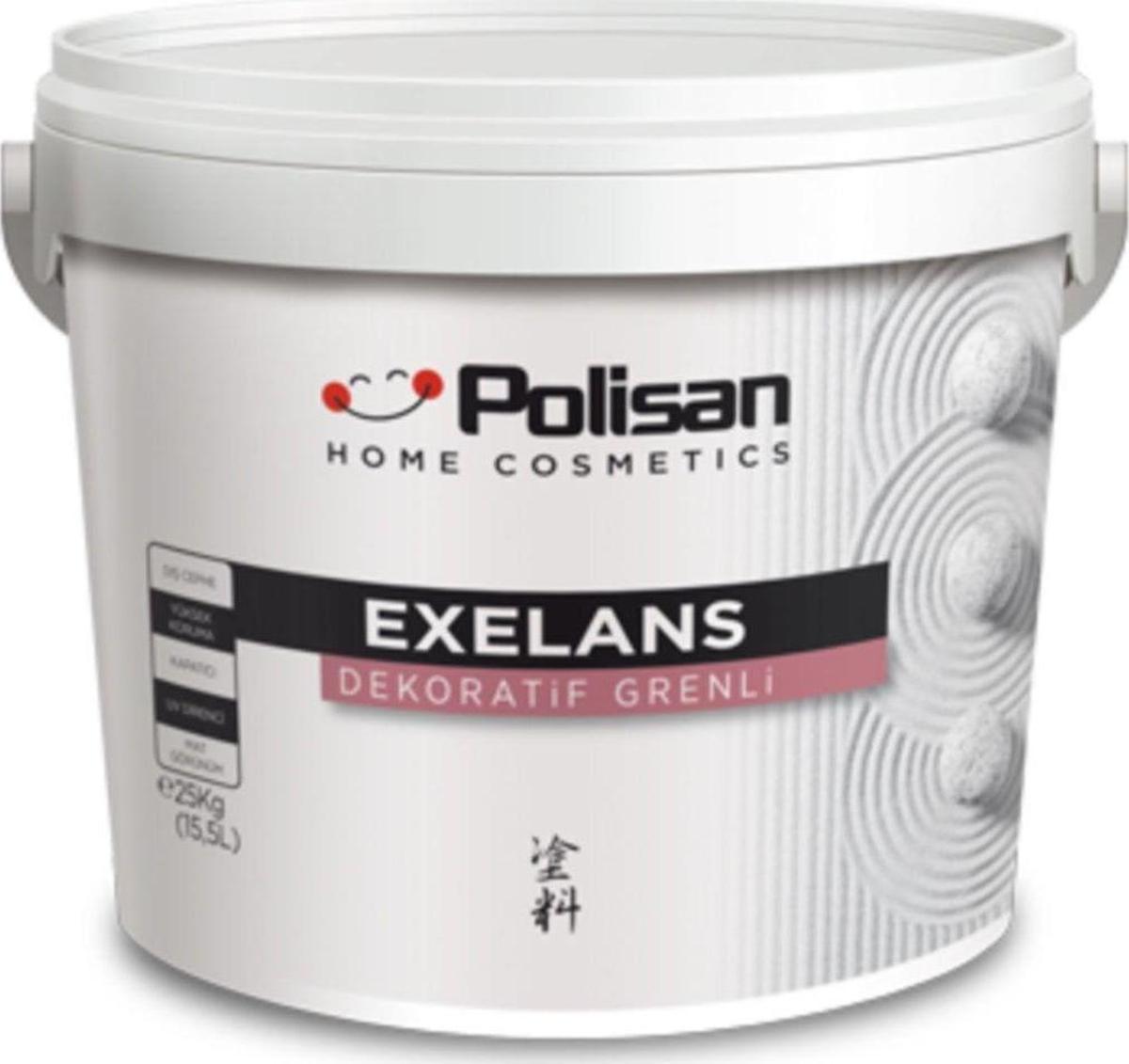Polisan Exelans Dekoratif Grenli Dış Cephe Boyası 25 Kg - idefix