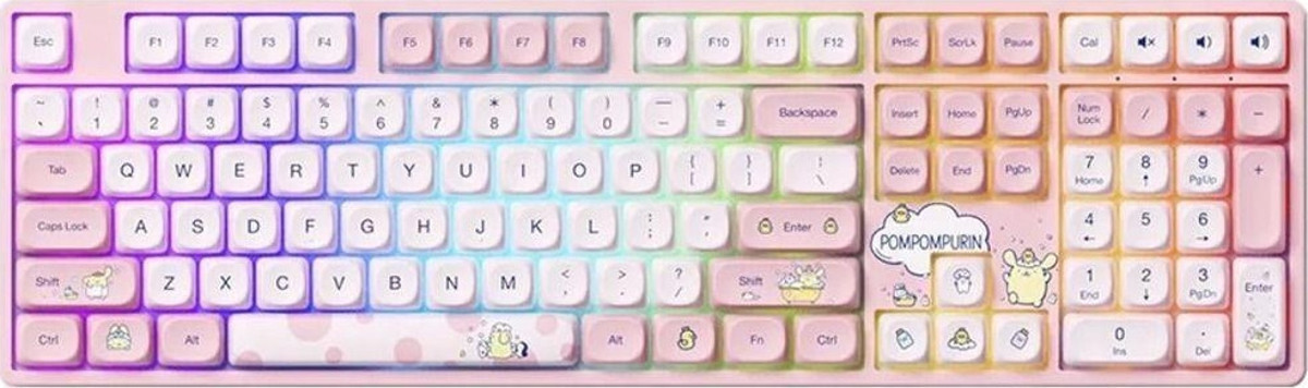 Akko Pompompurin 5108B Plus Rgb Kablosuz Hotswap Mekanik Pembe Gaming ...
