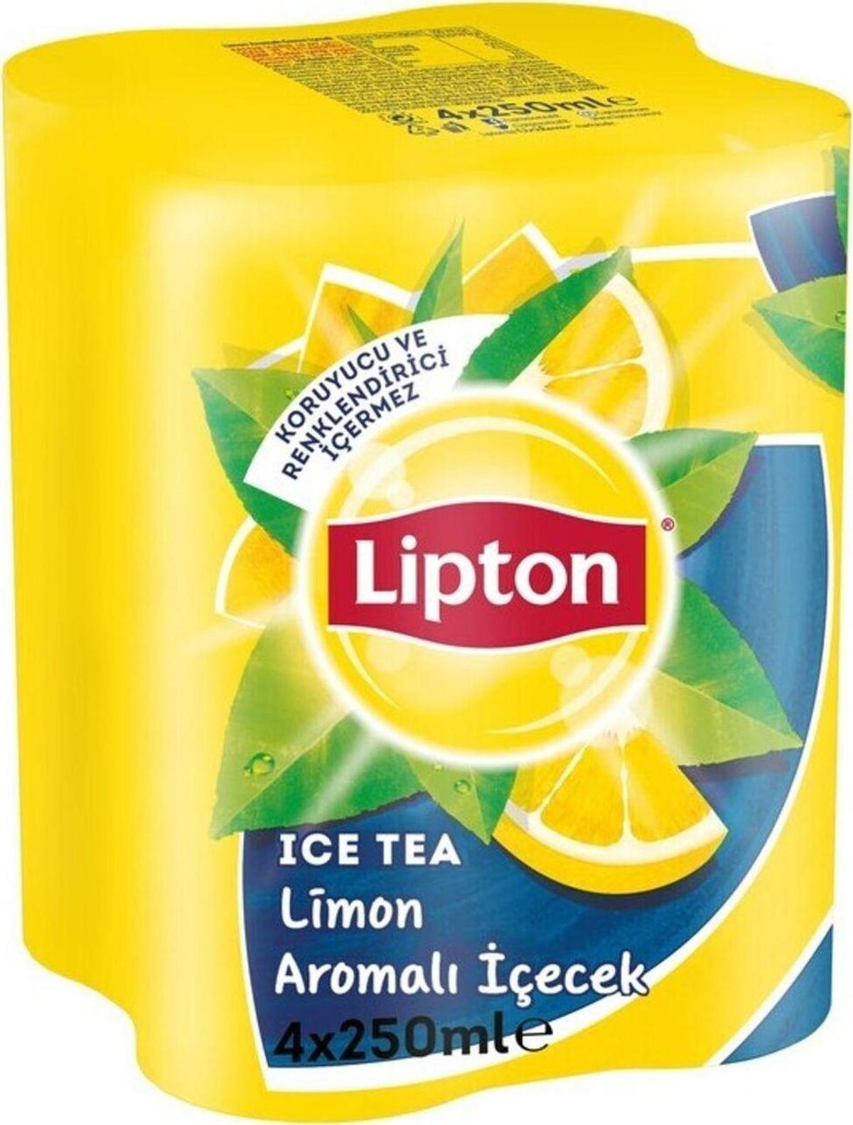 Lipton Ice Tea Limon 250 Ml 4'Lü - idefix