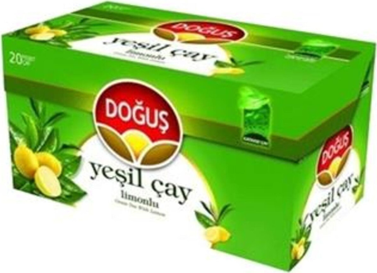 Doğuş Çay Doğuş Yeşil Çay Limonlu Bitki Çayı 20'Li 35 Gr. - idefix