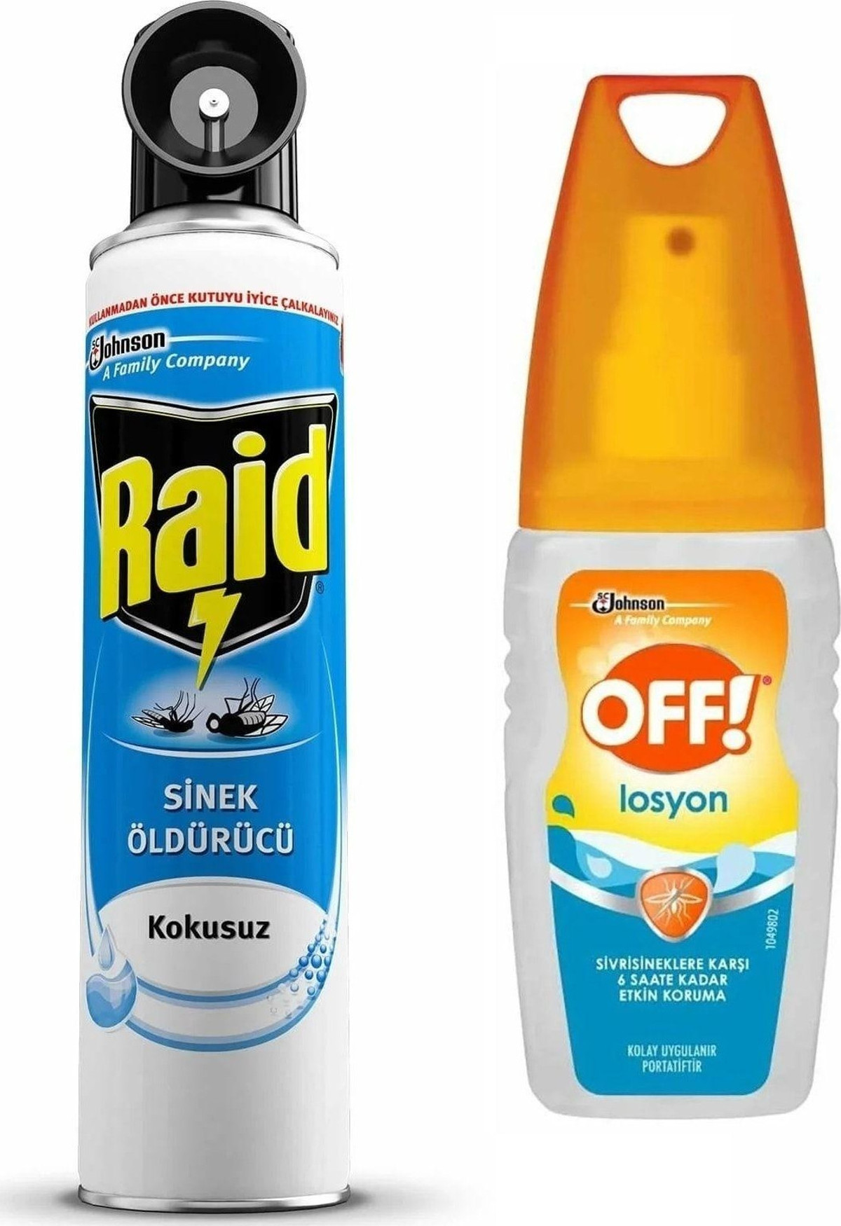 Raid Sinek Kovucu Sprey Sineksavar Kokusuz 300 Ml + Off Sinek Kovucu ...