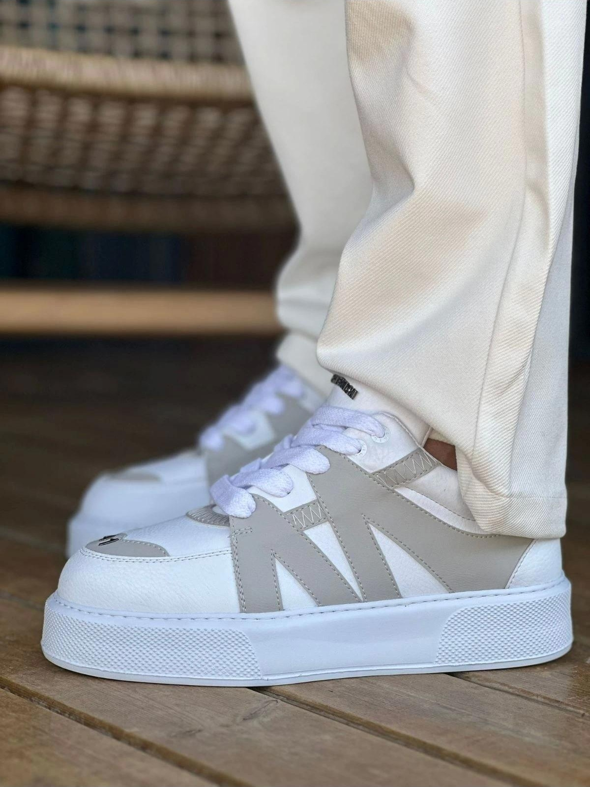 CH2407 CBT Star-X Erkek Spor Ayakkabı BEYAZ/GRI - idefix