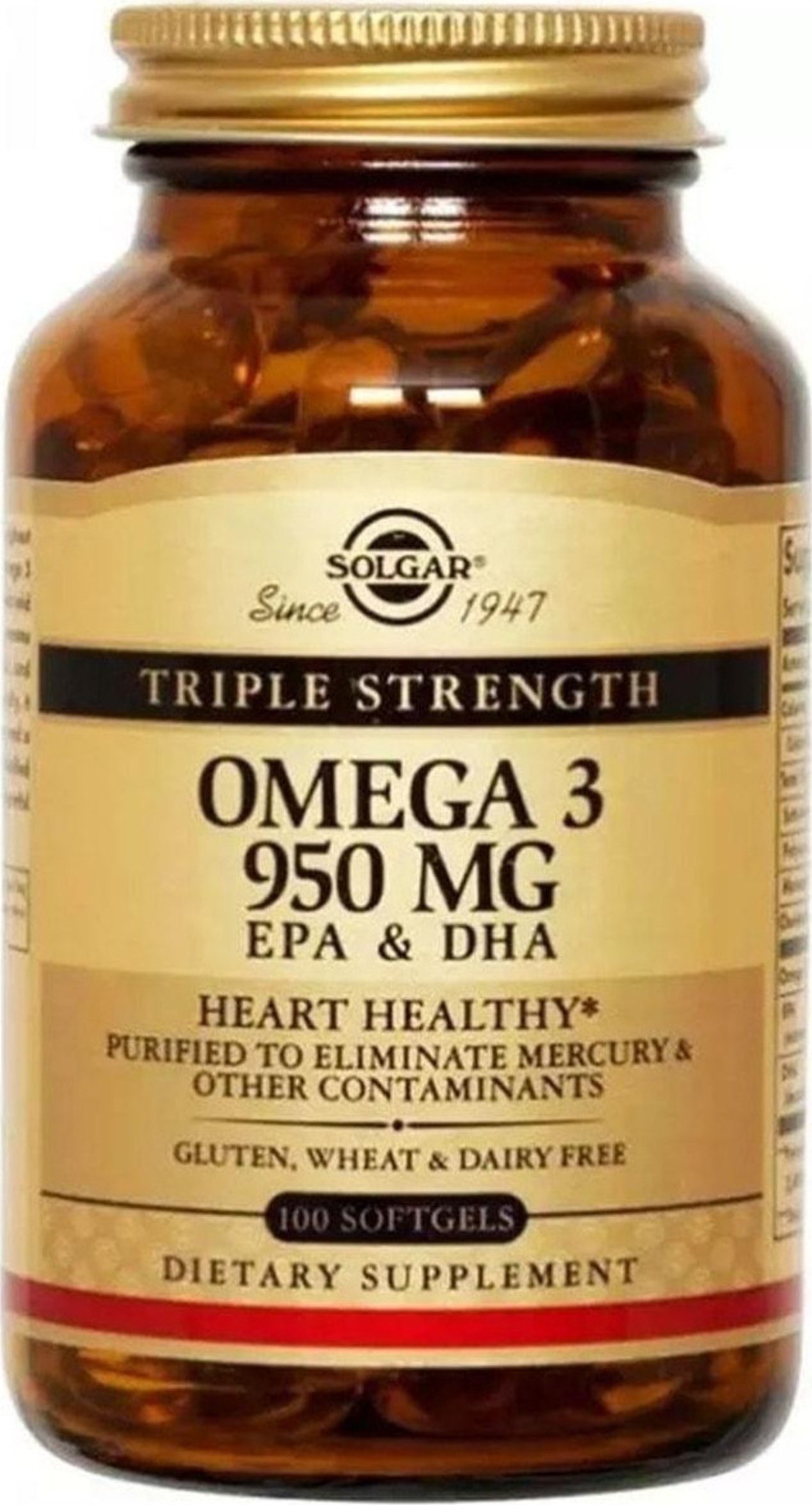 Solgar Omega 3 950 Mgr 100 Yumuşak Jelatinli Balıkyağı Kapsülü