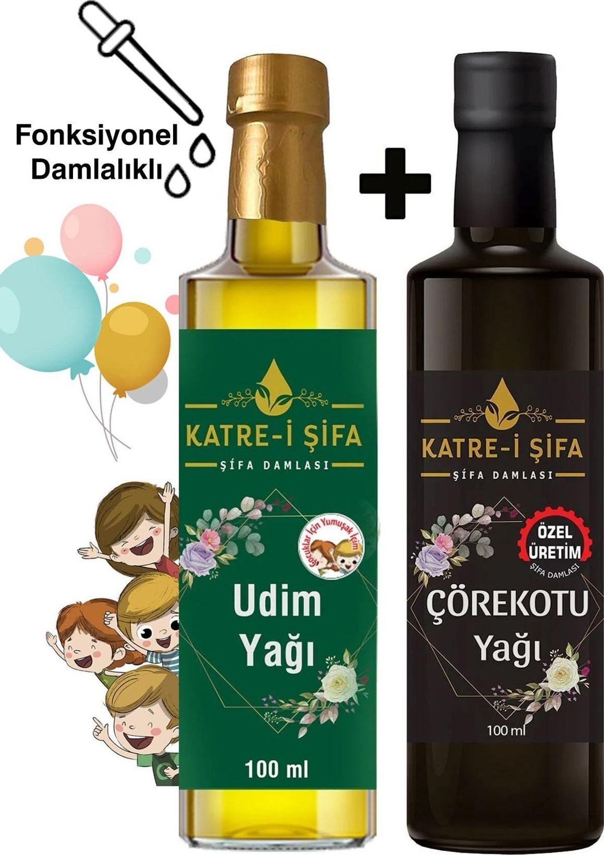 Katre-i Şifa Çocuklar Için Udim Yağı Ve Soğuk Sıkım Çörek Otu Yağı Seti ...