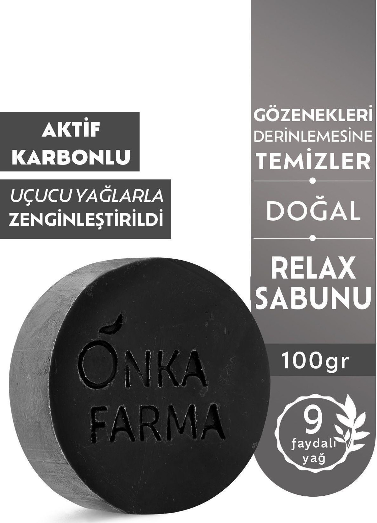 Onka Farma Relax Doğal Sabun 100 Gr Bambu Aktif Karbon Derinlemesine ...