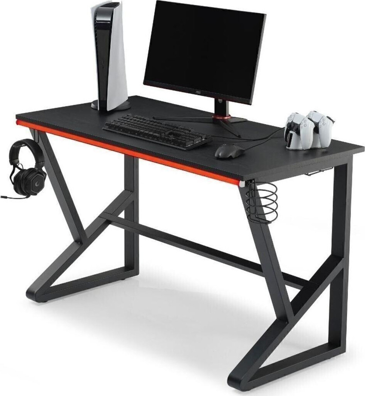 Stepgamer Nax Rgb Ledli Profesyonel Oyuncu Masası Siyah - idefix