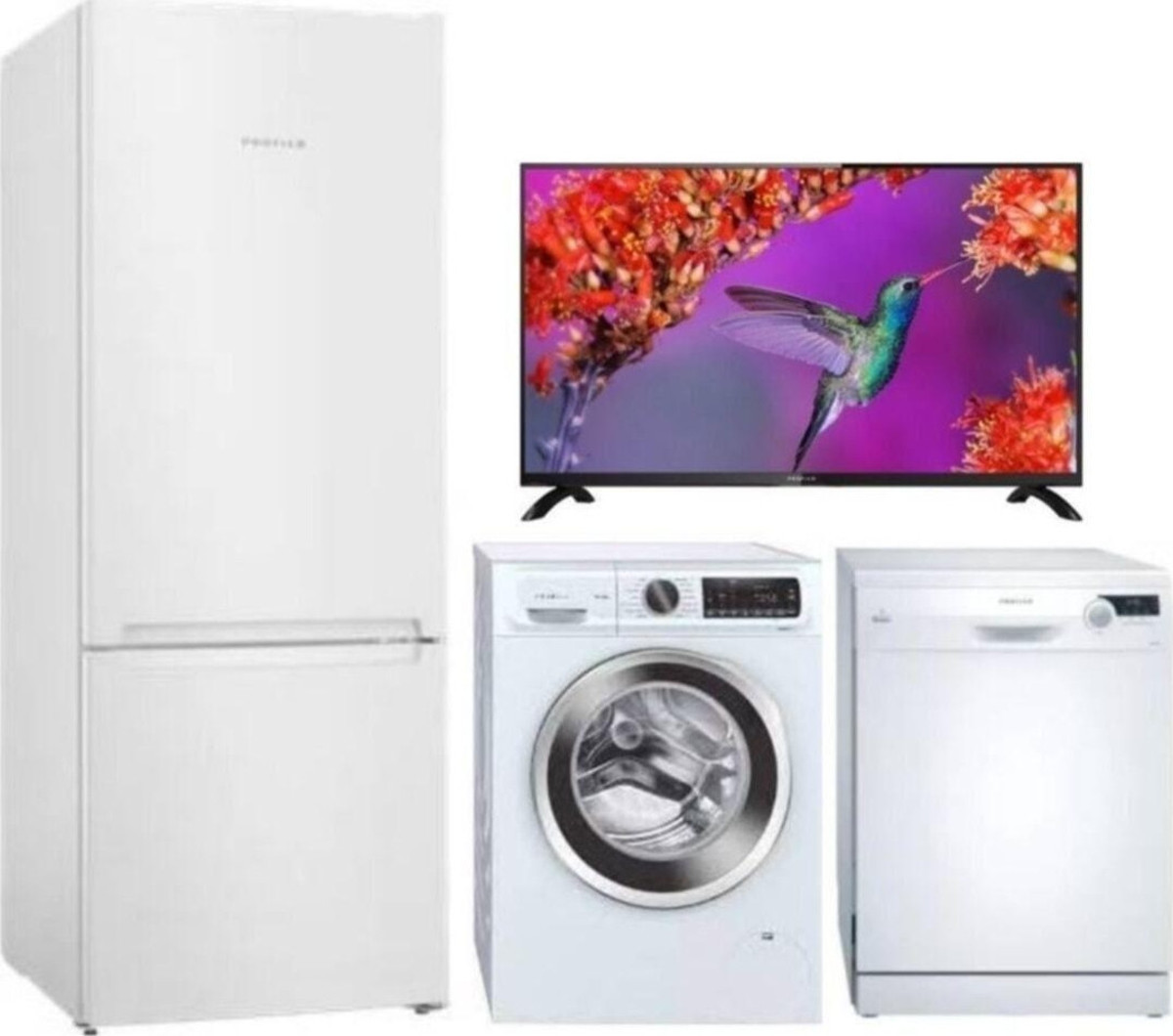 Profilo 4 Lü Beyaz Eşya Seti (Bd3055Wfvn Buzdolabı, Cga252X0Tr Çamaşır ...