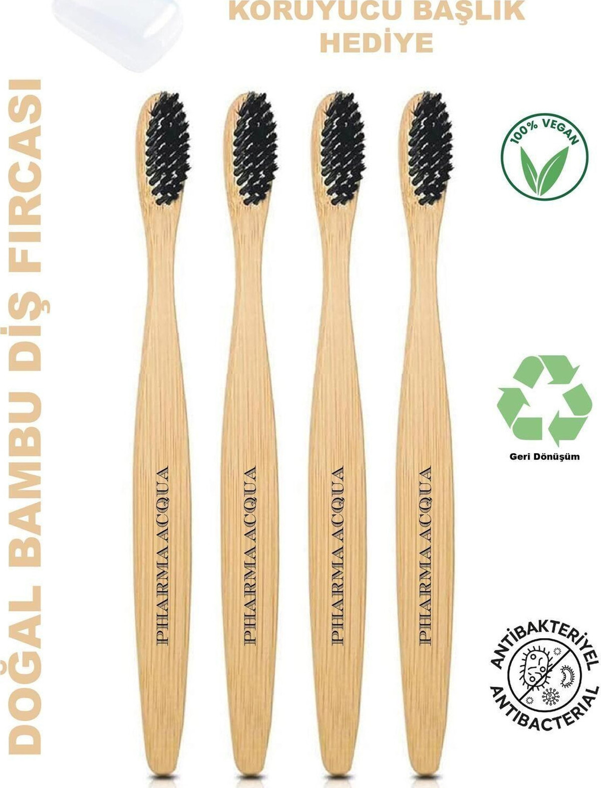 Pharma Acqua 4'Lü Diş Fırçası Set - Doğal Bambu Hassas Diş Etleri İçin ...