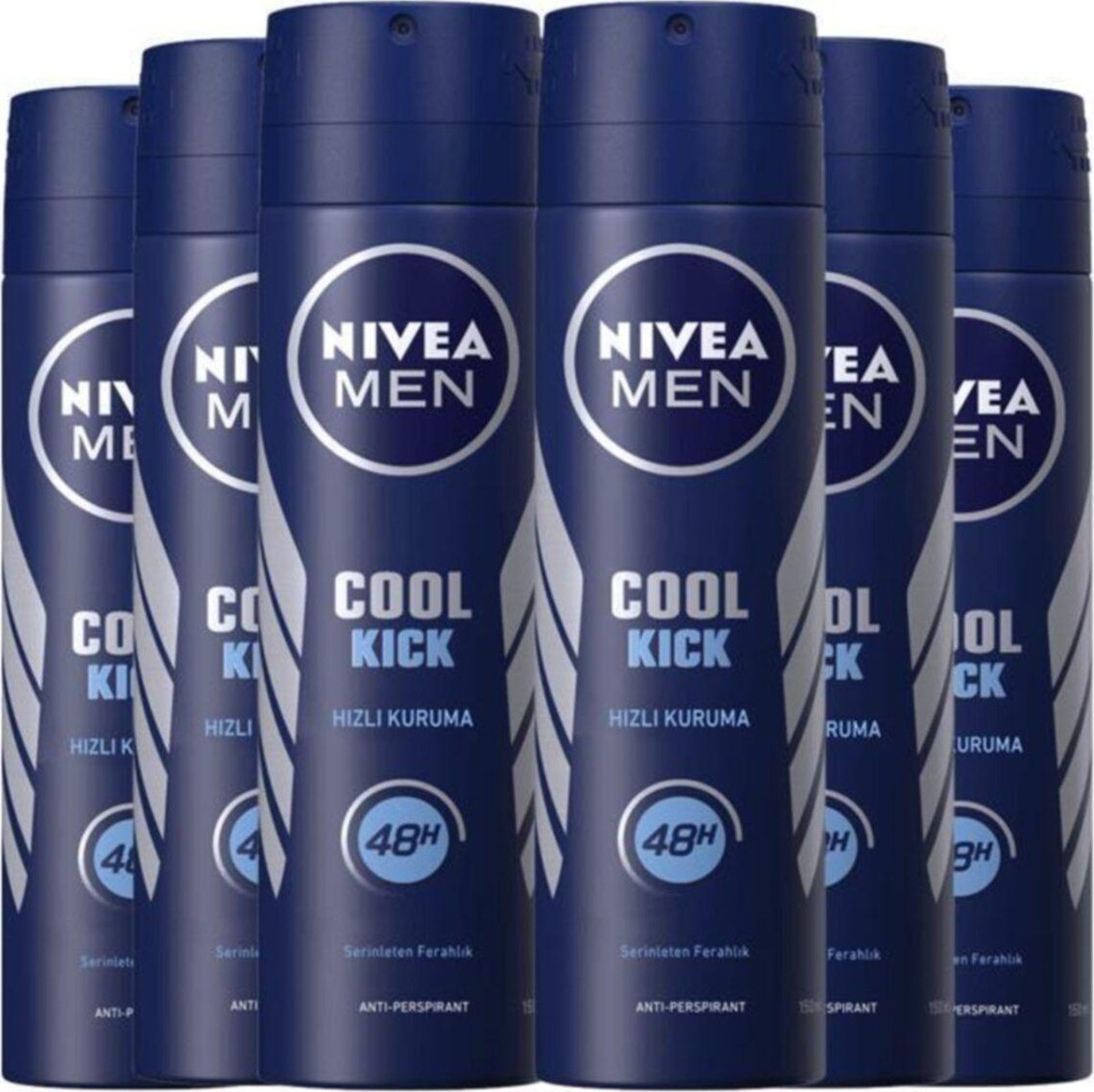 Nivea Cool Kick Erkek Sprey Deodorant 150 Ml X 6 Adet Avantajlı Paket ...
