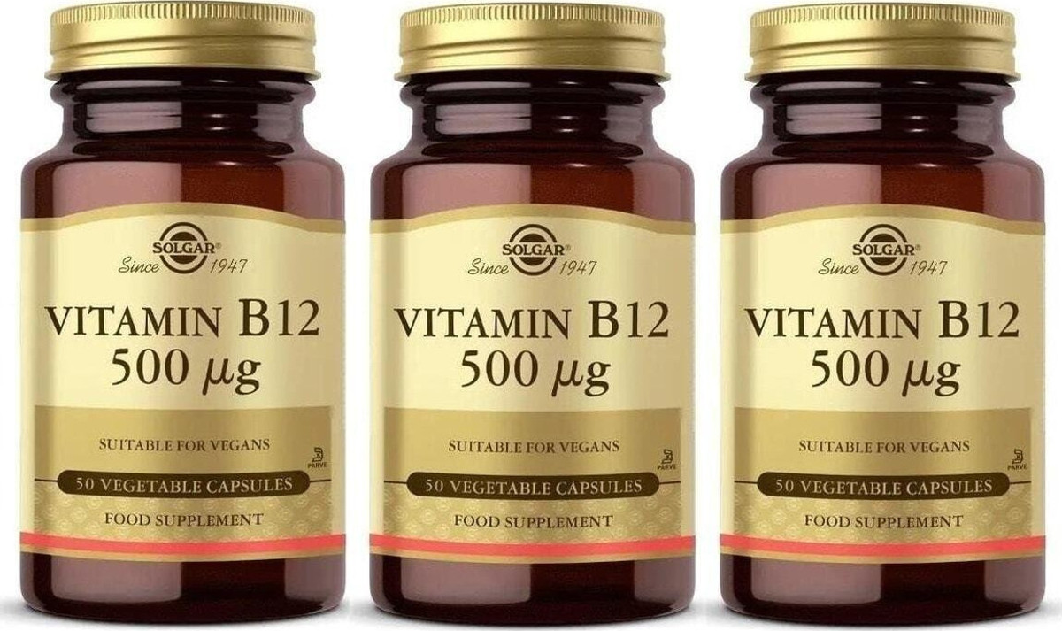 Solgar Vitamin B-12 500 Mg 50 Kapsül 3 Adet - idefix