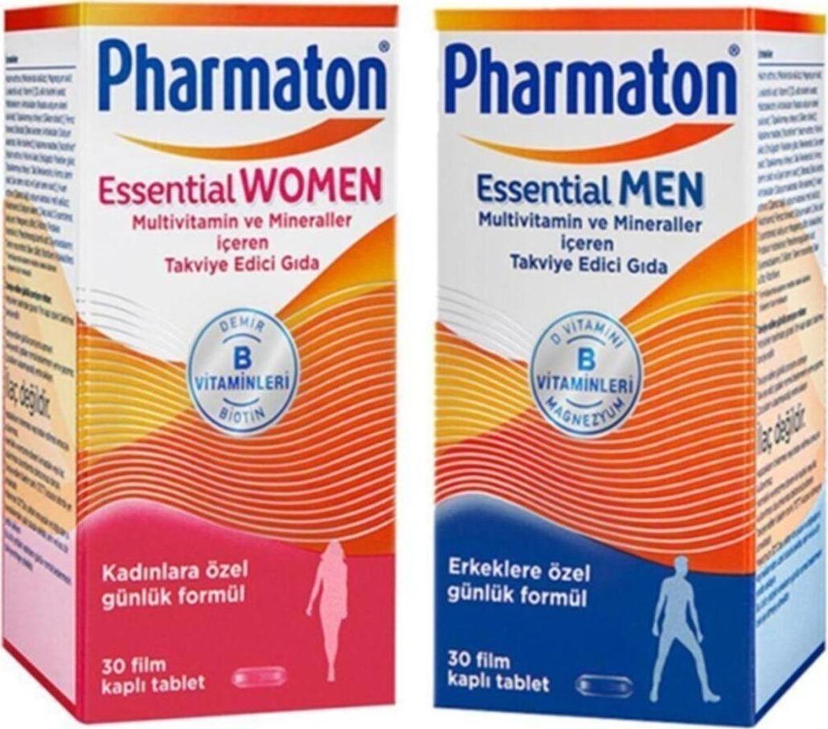 Pharmaton Essential Men 30 Kapsül + Essential Women 30 Kapsül - idefix