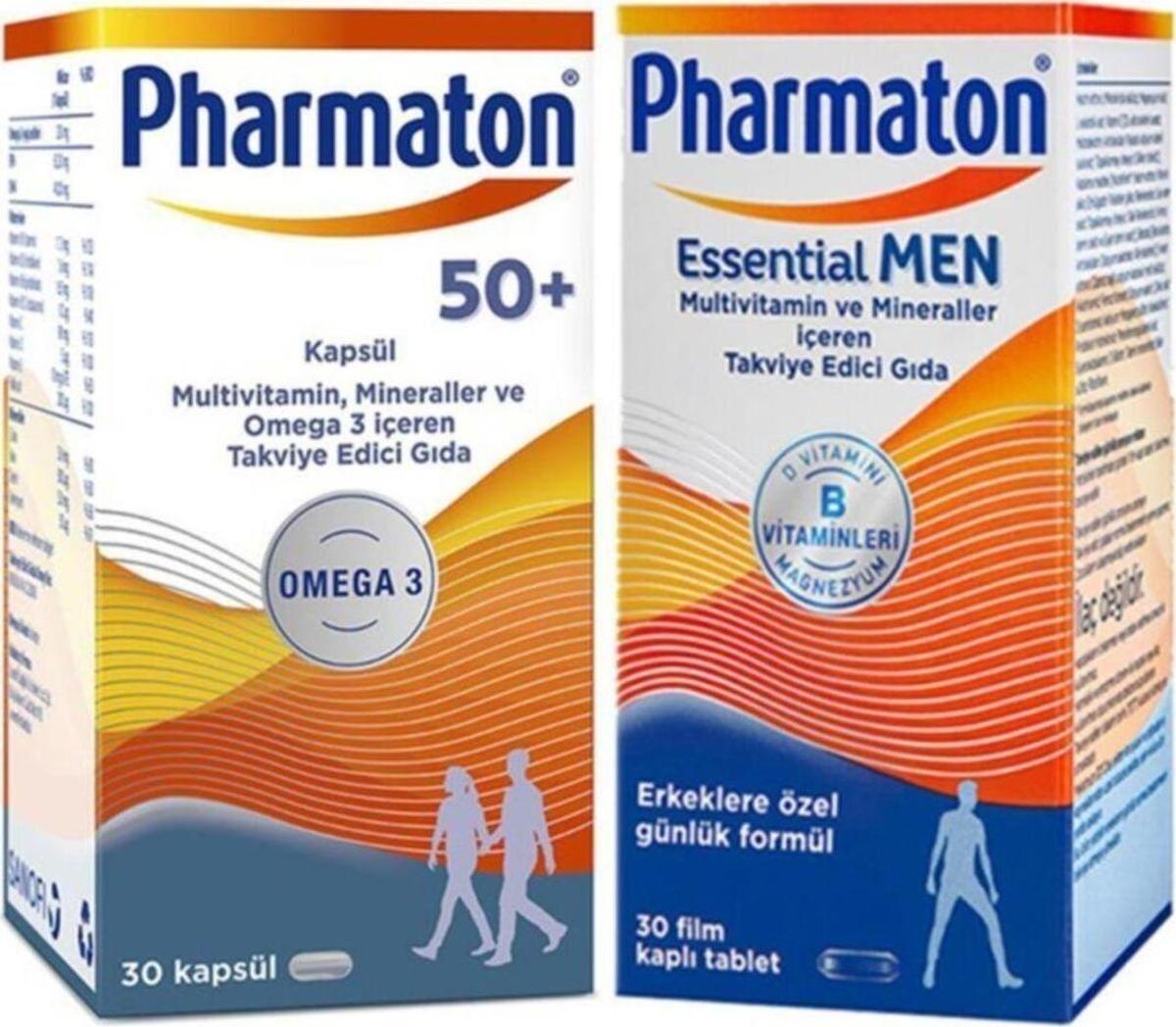 Pharmaton Essential Men 30 Kapsül Ve 50 Plus 30 Kapsül - idefix