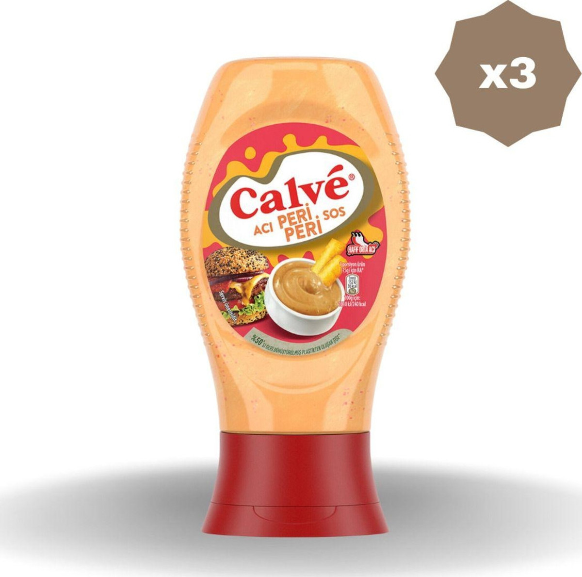 Calve Sos Acı Peri 245 Gr - (3 Adet) - idefix