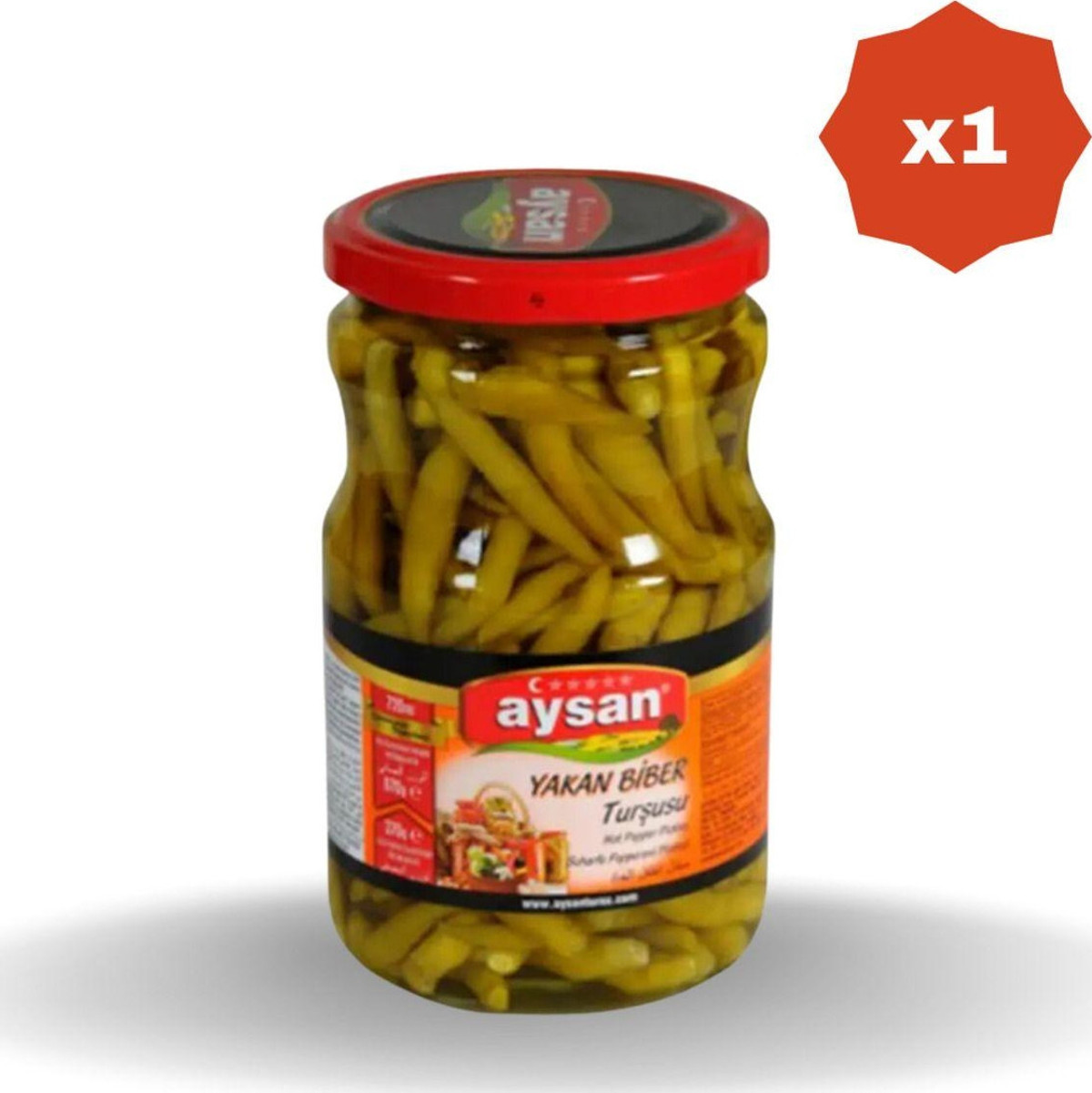 AYSAN Yakan Biber Turşu Cam 670 Gr - (1 Adet) - idefix