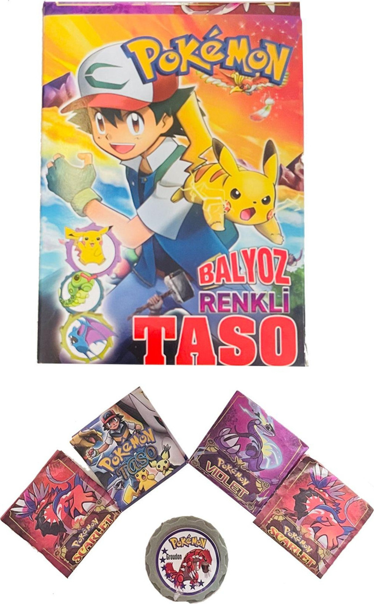 Pokemon 100 Adet Yeni Seri Taso Çocuk Oyuncu Tasoları - idefix