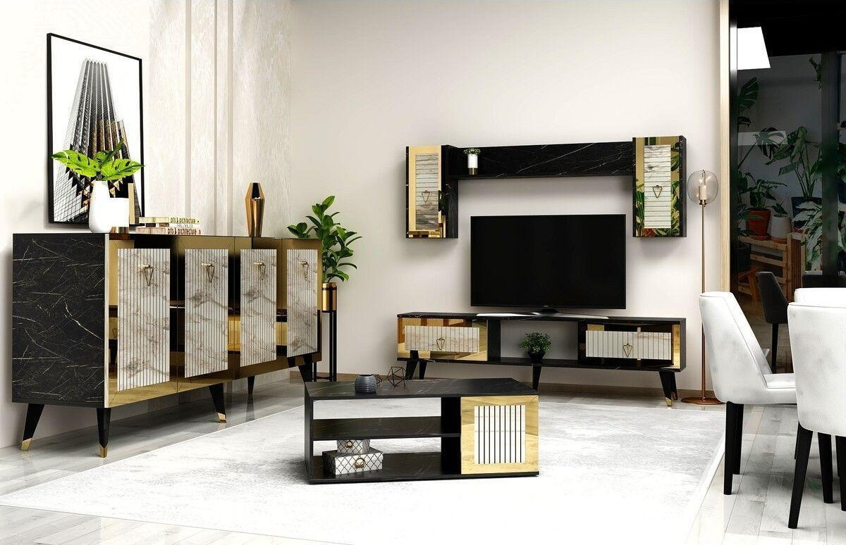 Demonte Decor Boraa Tv Üni̇Tesi̇, Orta Sehpa Ve Konsol 3'Lü Salon ...