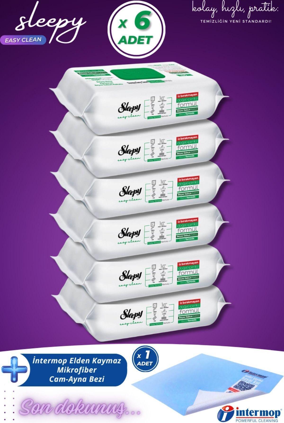 Sleepy Easy Clean Beyaz Sabun Katkılı Yüzey Temizlik Havlusu 6X100 (600 ...