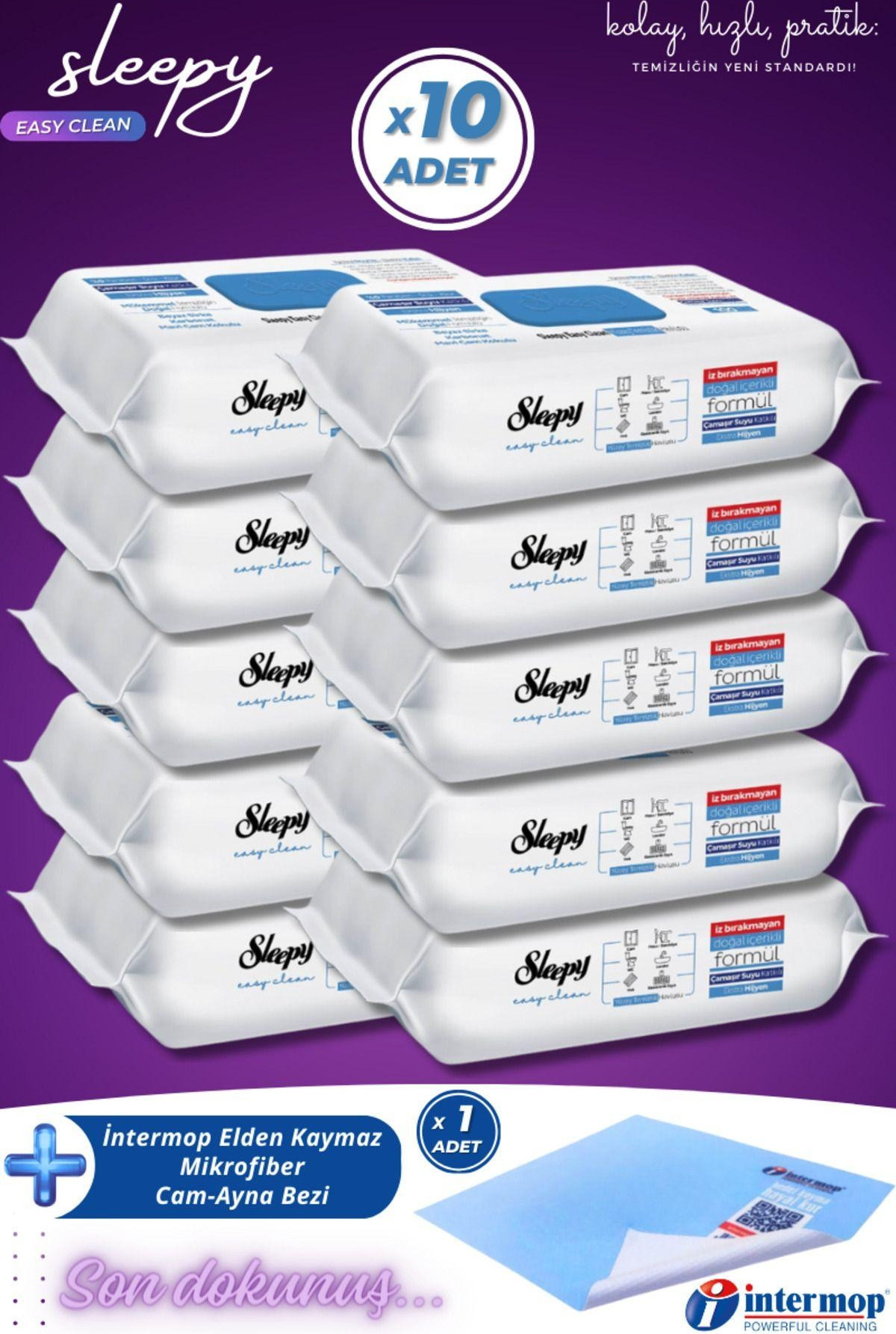 Sleepy Easy Clean Çamaşır Suyu Katkılı Yüzey Temizlik Havlusu 10X100 ...