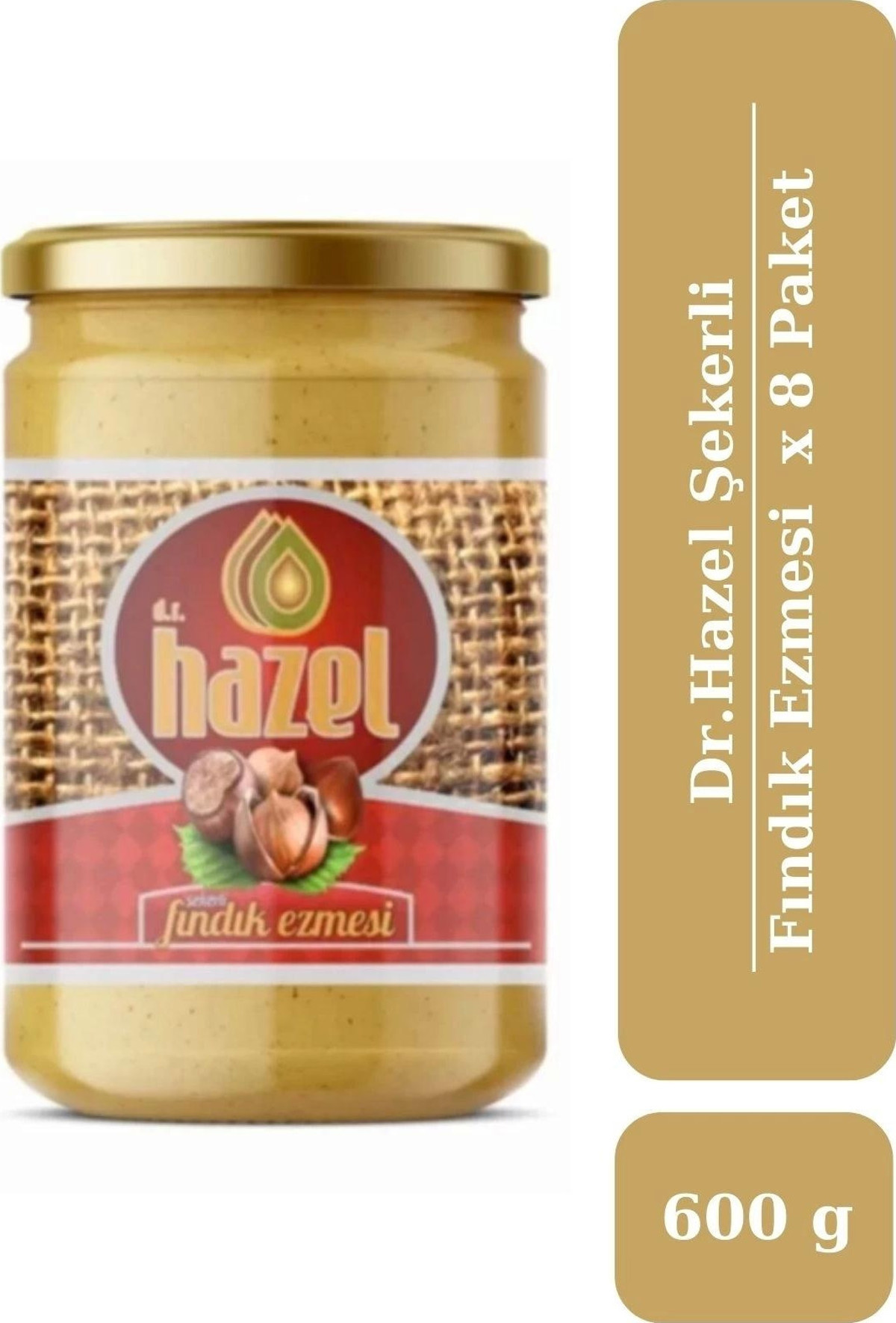 Drhazel Şekerli Fındık Ezmesi 600 g X 8 Paket - idefix