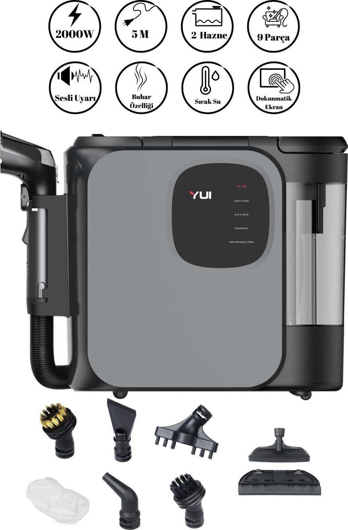 X300 Pro Max 2000 W Buharlı Halı ve Koltuk Yıkama Makinesi-Buharlı Temizlik Makinesi - idefix