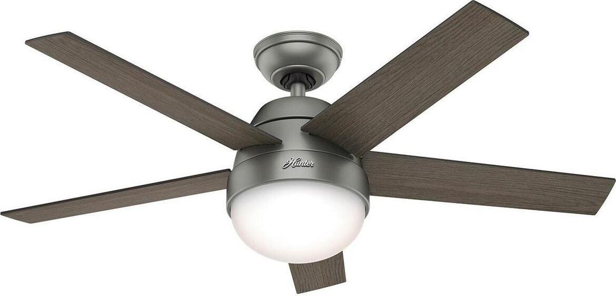 Hunter Fan Stile Mat Gümüş 117 Cm. Aydınlatmalı Ve Uzaktan Kumandalı ...