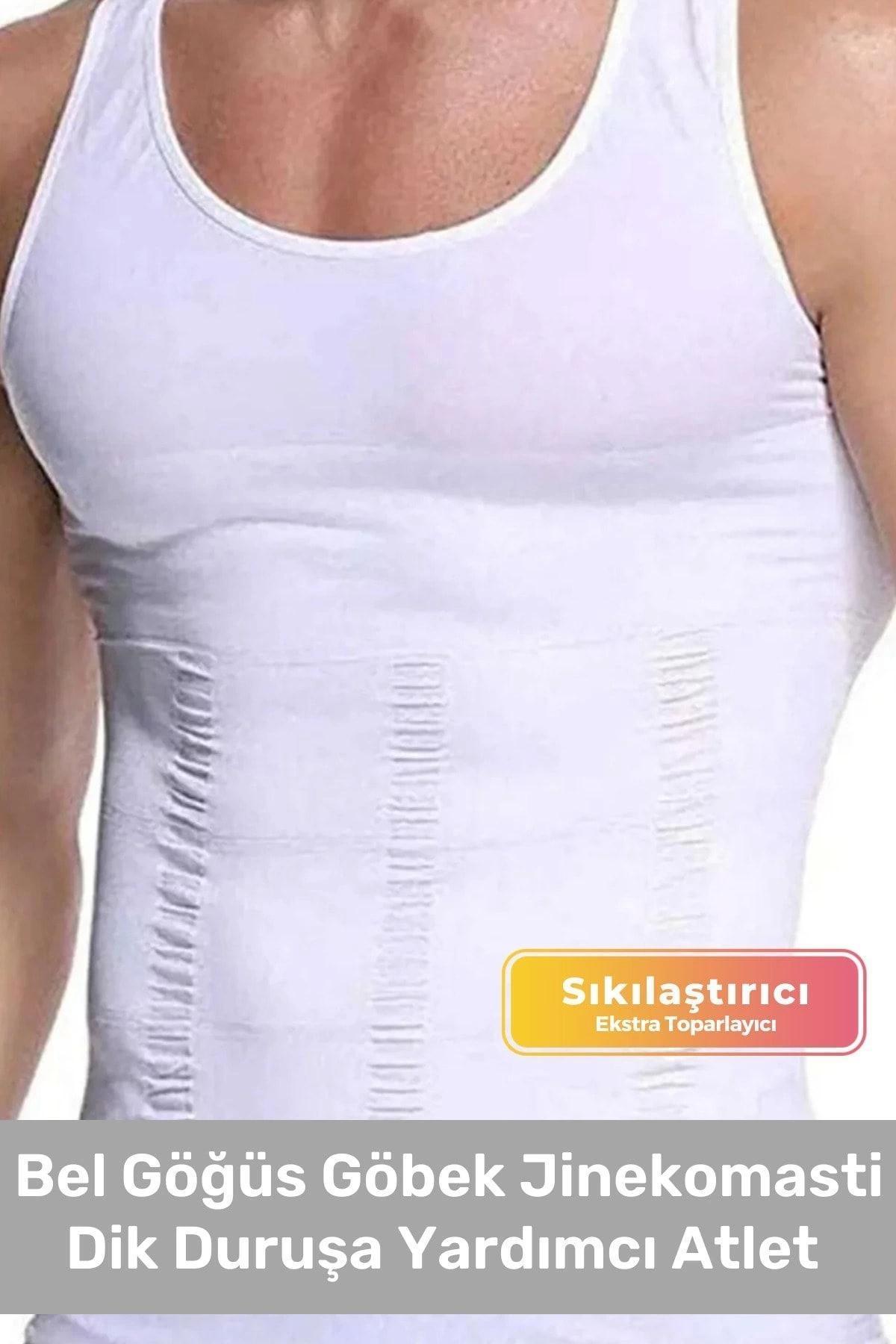 Bel Göğüs Göbek Jinekomasti Toparlayıcı Erkek Extra Göbek Sıkılaştırıcı ...