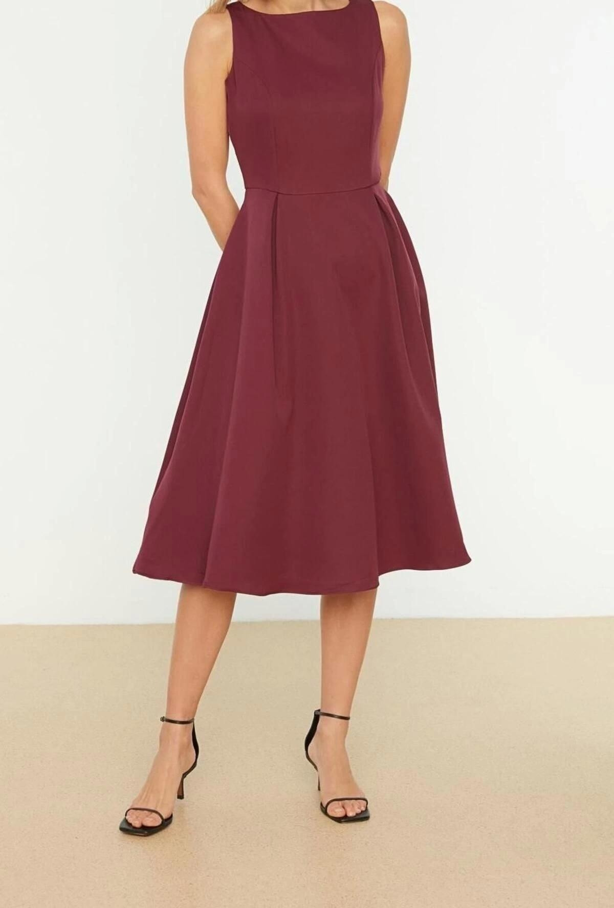 Moda Regular Business Finike Dokuma Bisiklet Yaka Kolsuz Kol Skater ...