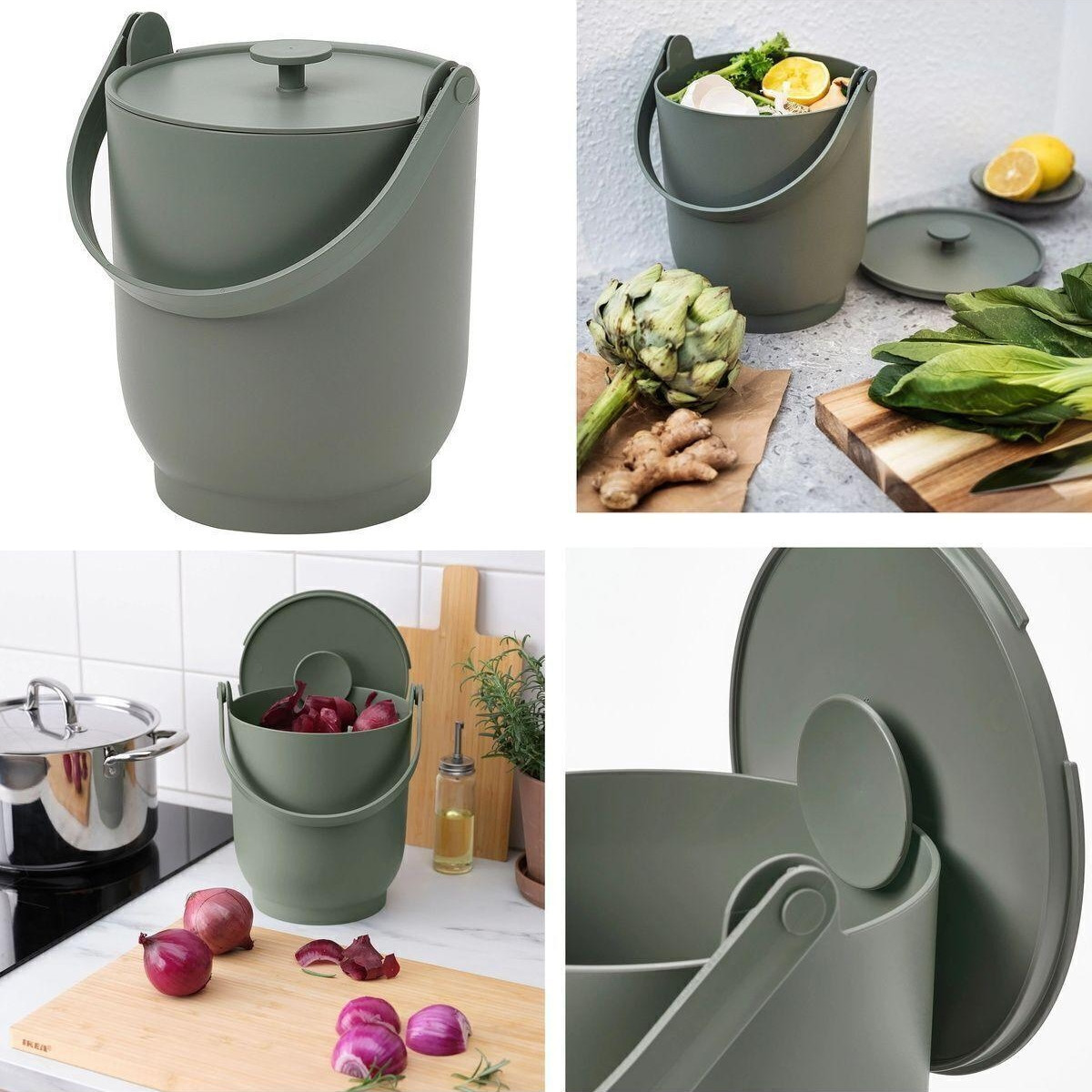 Ikea Çöp Kovası Katlanır Kulplu Kapağı Kenara Sabitlenebilir ...
