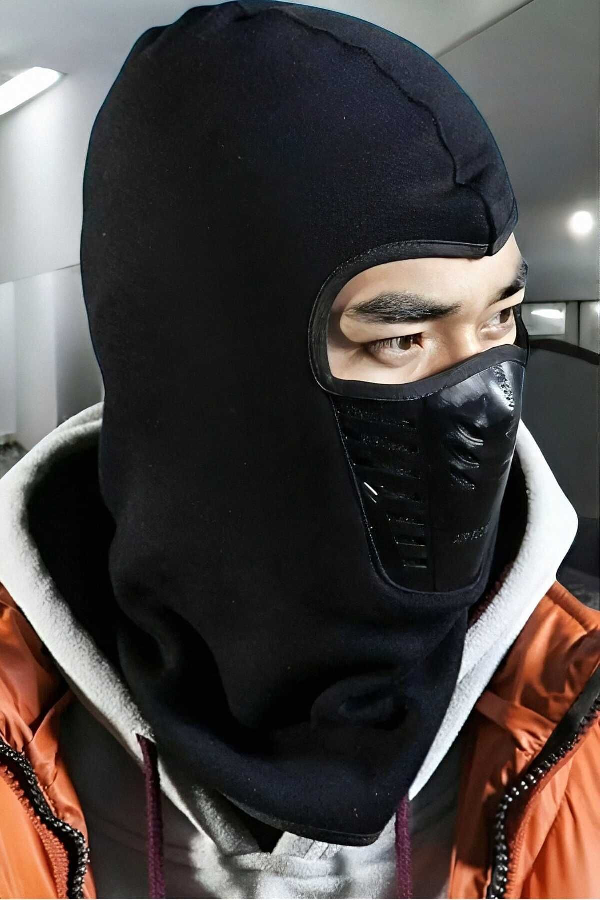 Unisex Rüzgar Geçirmez İçi Termal Polar Kayak Maskesi Bisikletçi ...