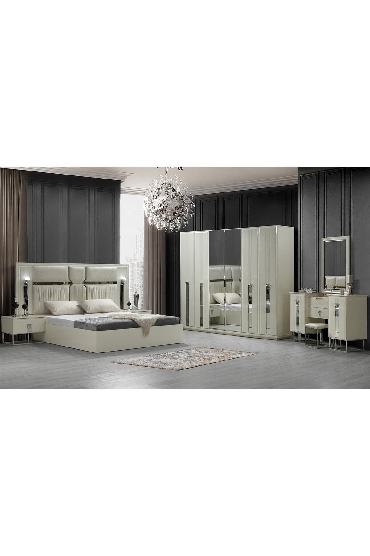 Mobilya Bazarı Tokyo Mdf Aytaşı Yatak Odası Takımı Çamaşırlık Ve Bench ...