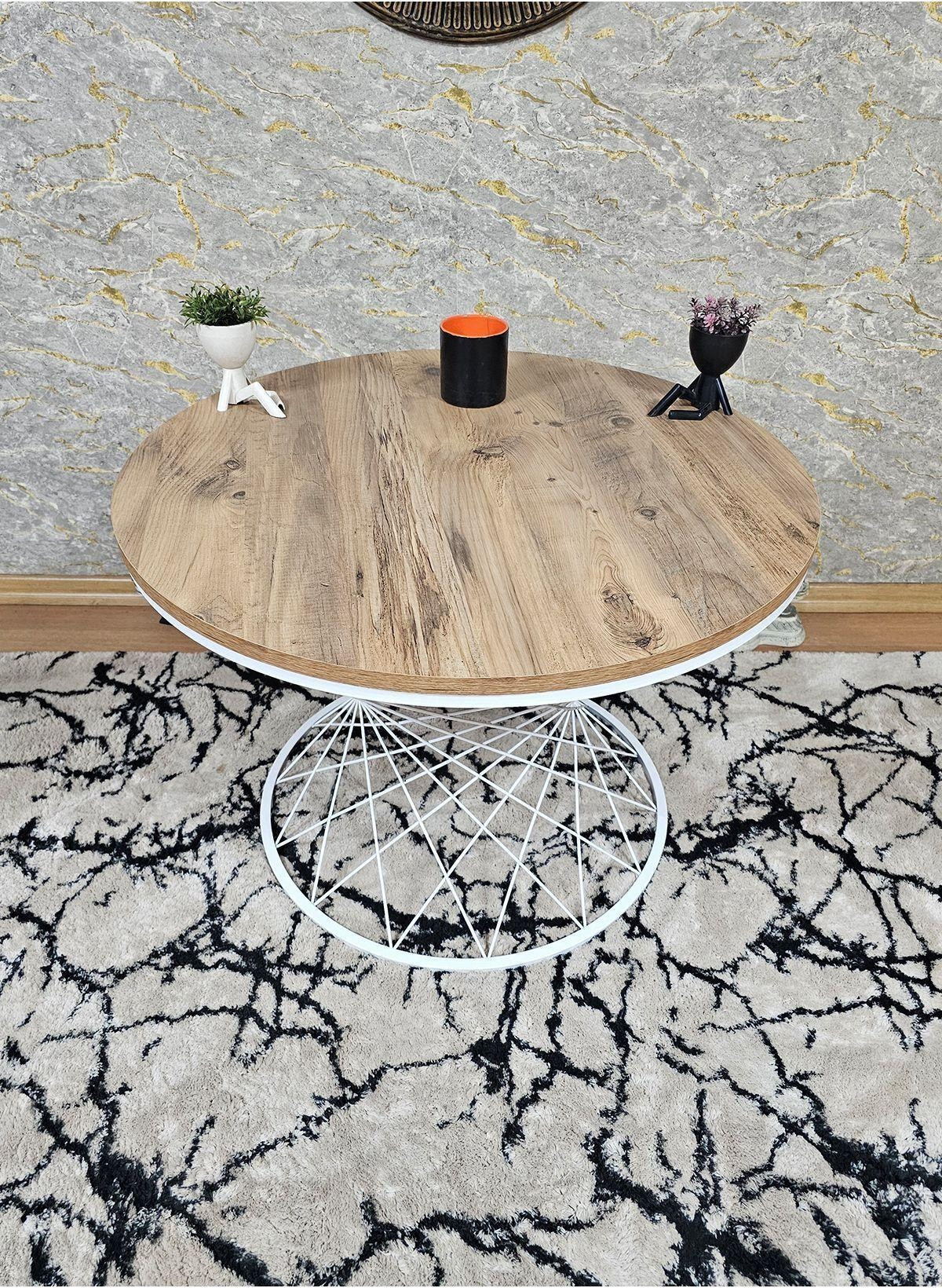 Beyaz Fırınlı Statik Boya Aris Gri Suntalem Tabla Pota Orta Sehpa ...