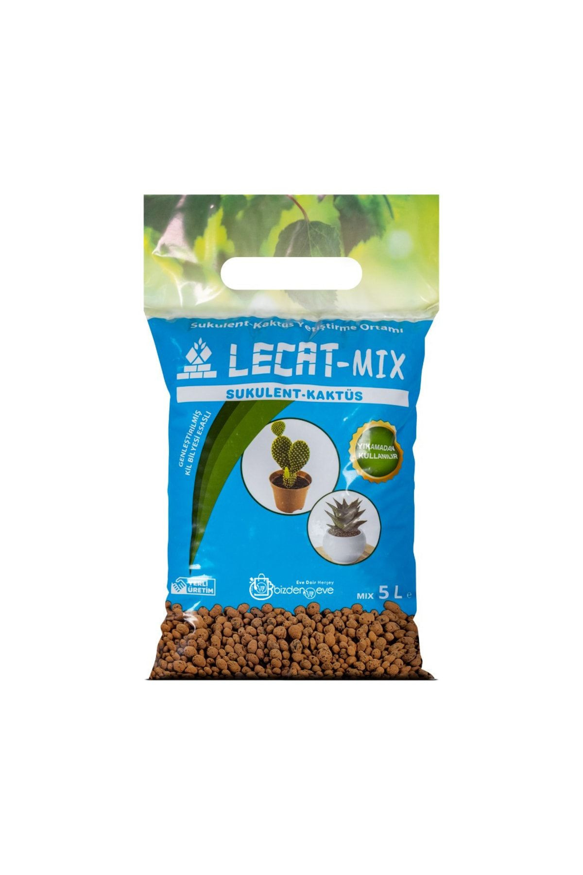 Bizdeneve Mix Besin Takviyeli Sukulent-Kaktüs Lecat Genleştirilmiş ...