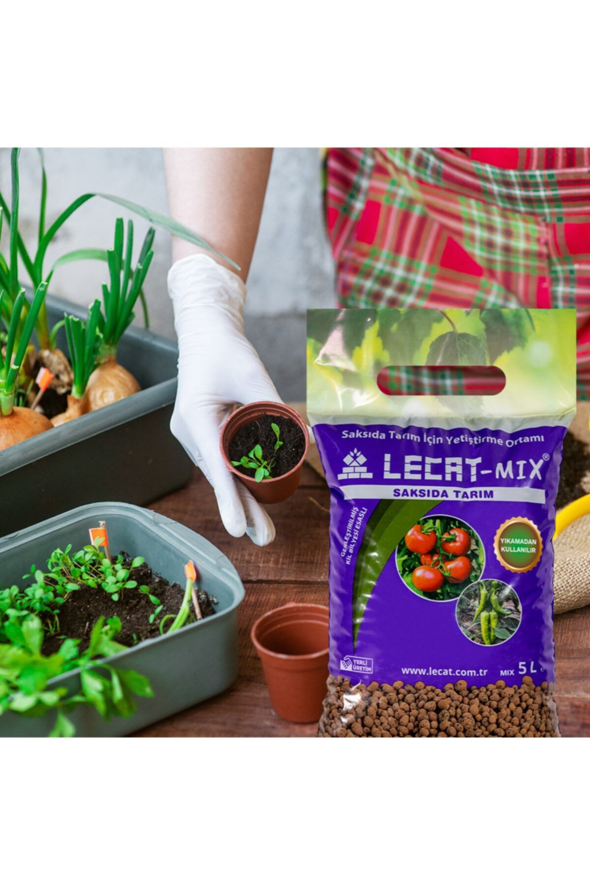 Lecat Mix Besin Takviyeli Saksıda Tarım Için 5 Lt. Kil Bilyesi ...