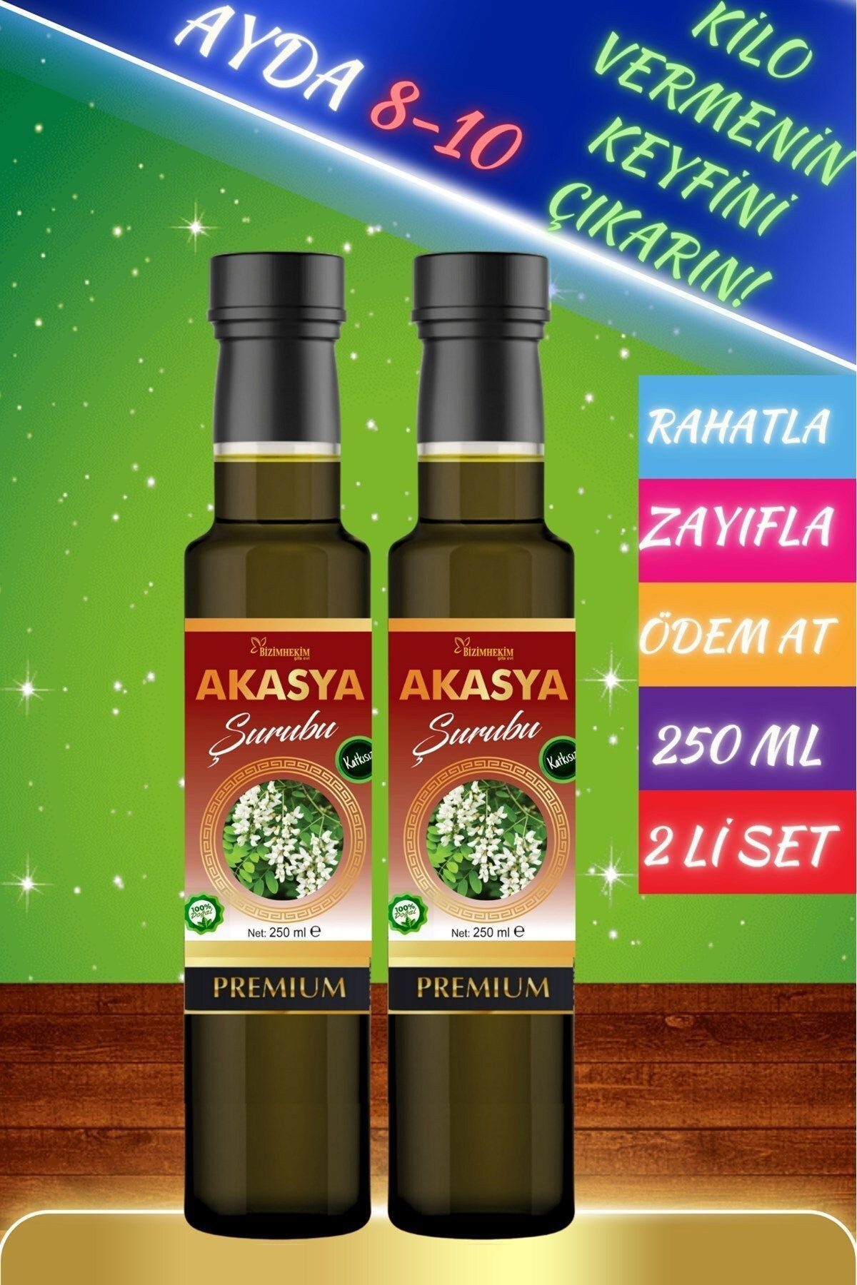 Bizim Hekim Acacia Akasya Gamı Şurubu 250 Ml (2 Adet) Ödem Atmaya ...