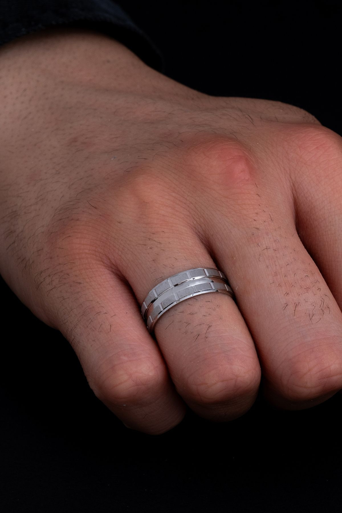 Osmanlı Gümüş Titanik Model Erkek Gümüş Tek Alyans Yüzük Nişan Söz ...