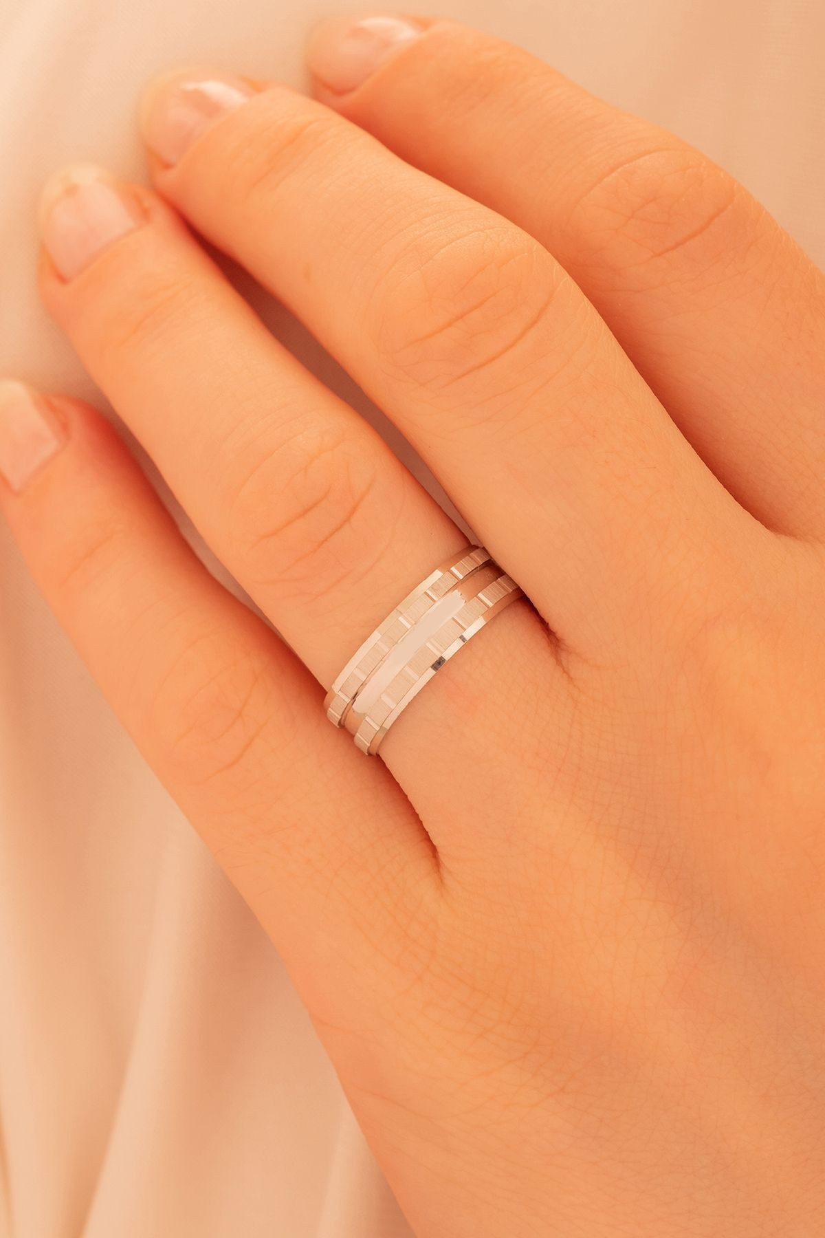 Osmanlı Gümüş Titanik Model Erkek Gümüş Tek Alyans Yüzük Nişan Söz ...