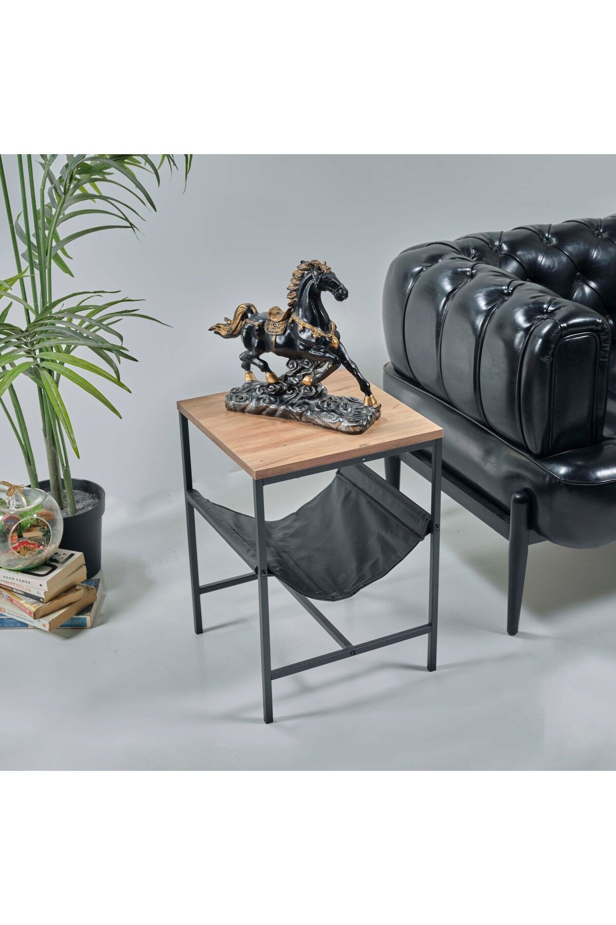 Lulu Home Milan Yan Sehpa Dergilikli Sehpa Metal Sehpa - idefix