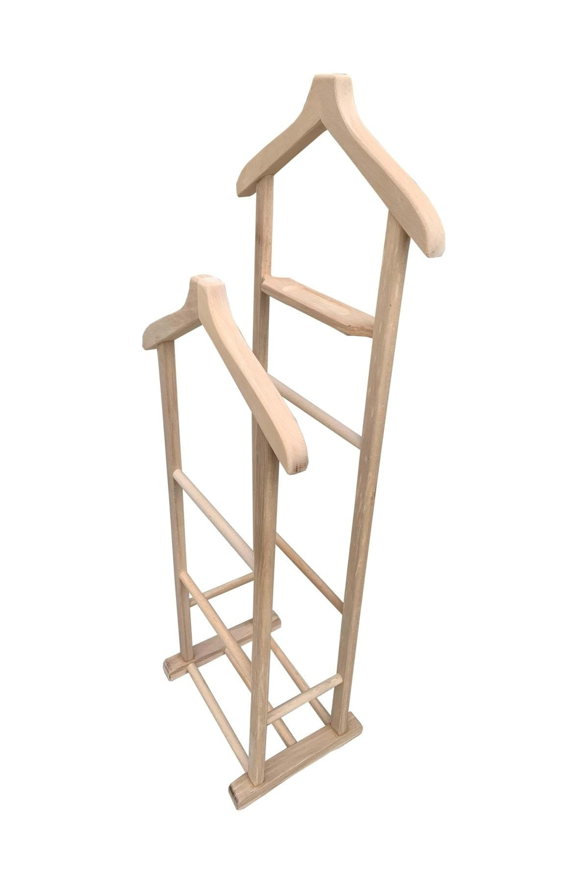 Evim-E Aksesuar Çift Tepeli Uzun Boy Dilsiz Uşak-Askılık-Tamamı Ağaç ...