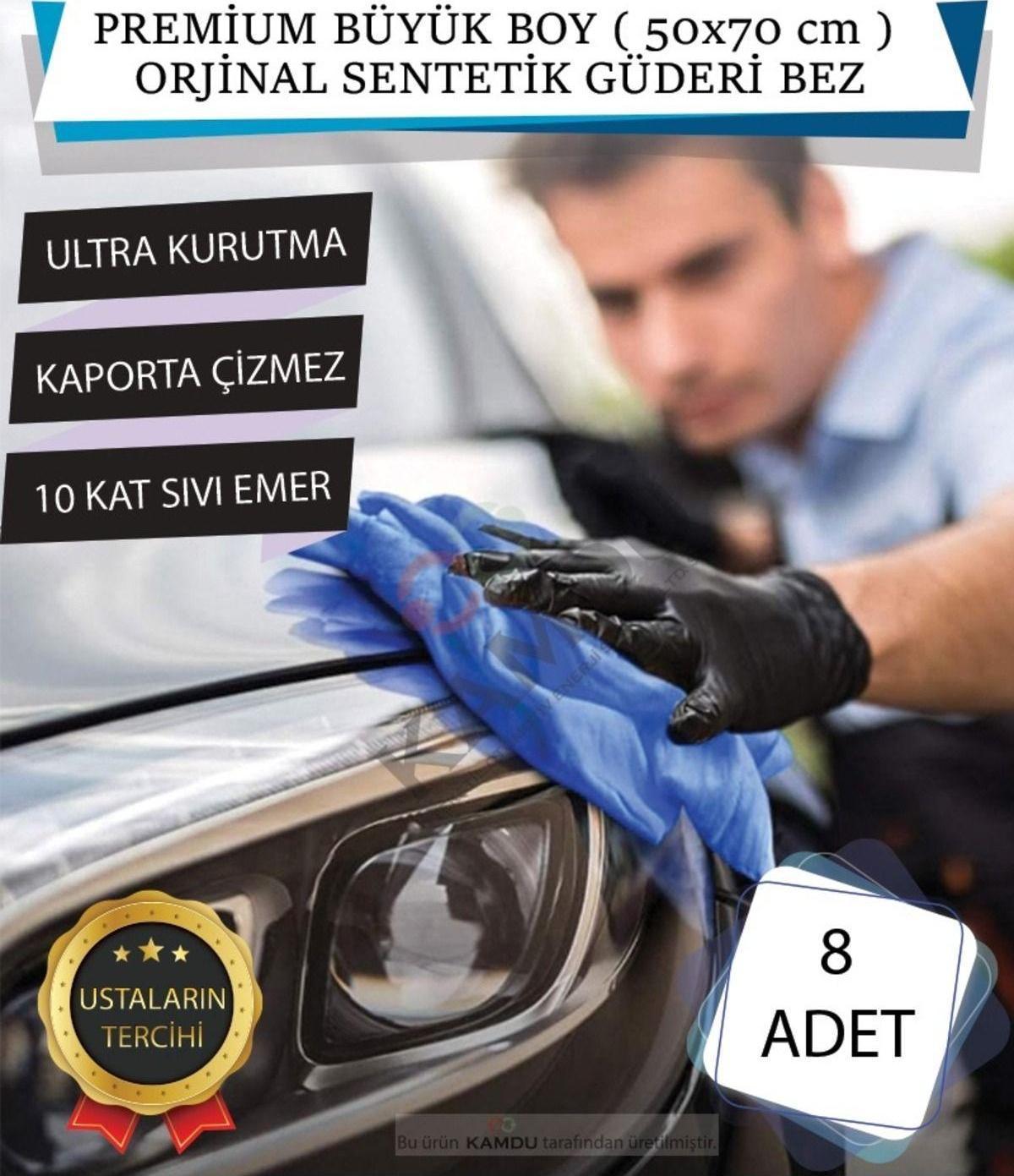 Taht 8 Adet Sentetik Güderi Bez 50X70 Cm 158 Gr Araba Ve Ev Temizliğinde, Büyük Boy Tüm Yüzeyler ...