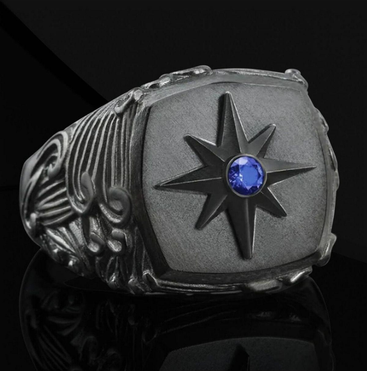 Abel Custom Ring Taşlı Pusula Yüzük - idefix