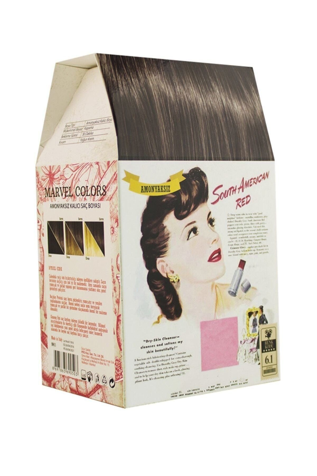 Marvel Colors Saç Boyası Amonyaksız Naturel 6.1 Koyu Küllü Kumral - idefix